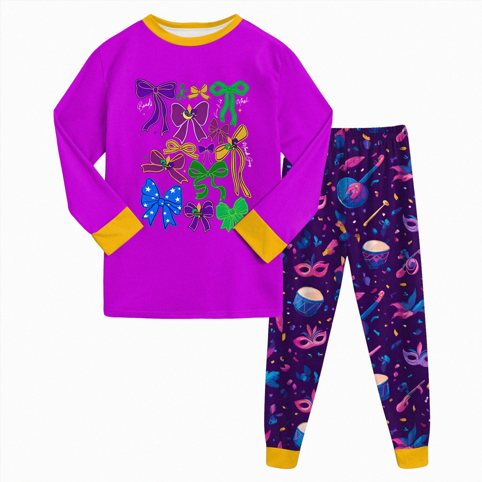Boys Girls Pajamas Toddler Kids Cartoon Print Pjs Sets Toddler Clothes ...