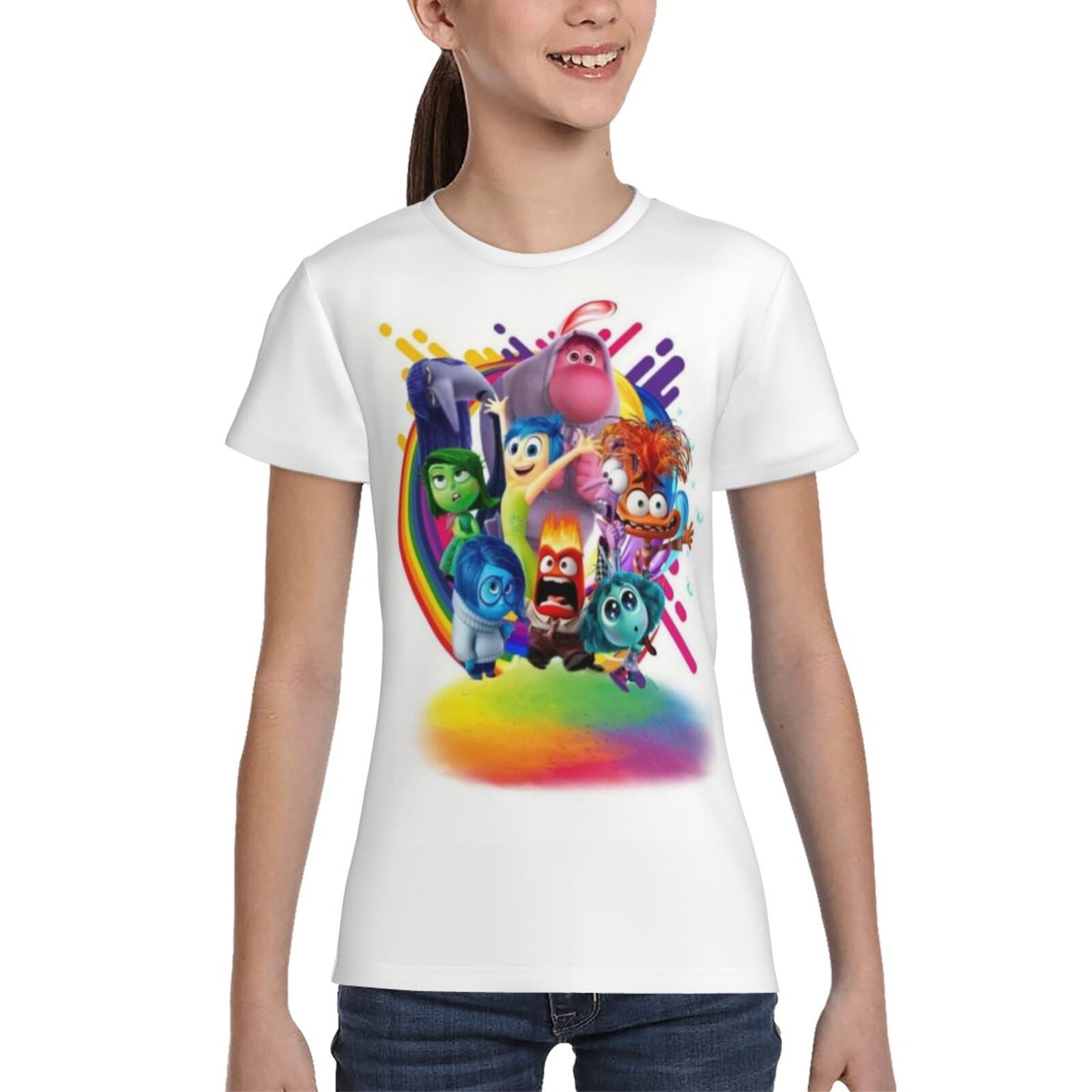 Boys Girls Pixar Inside Out T-Shirt Crewneck Short Sleeve Tees Kids ...