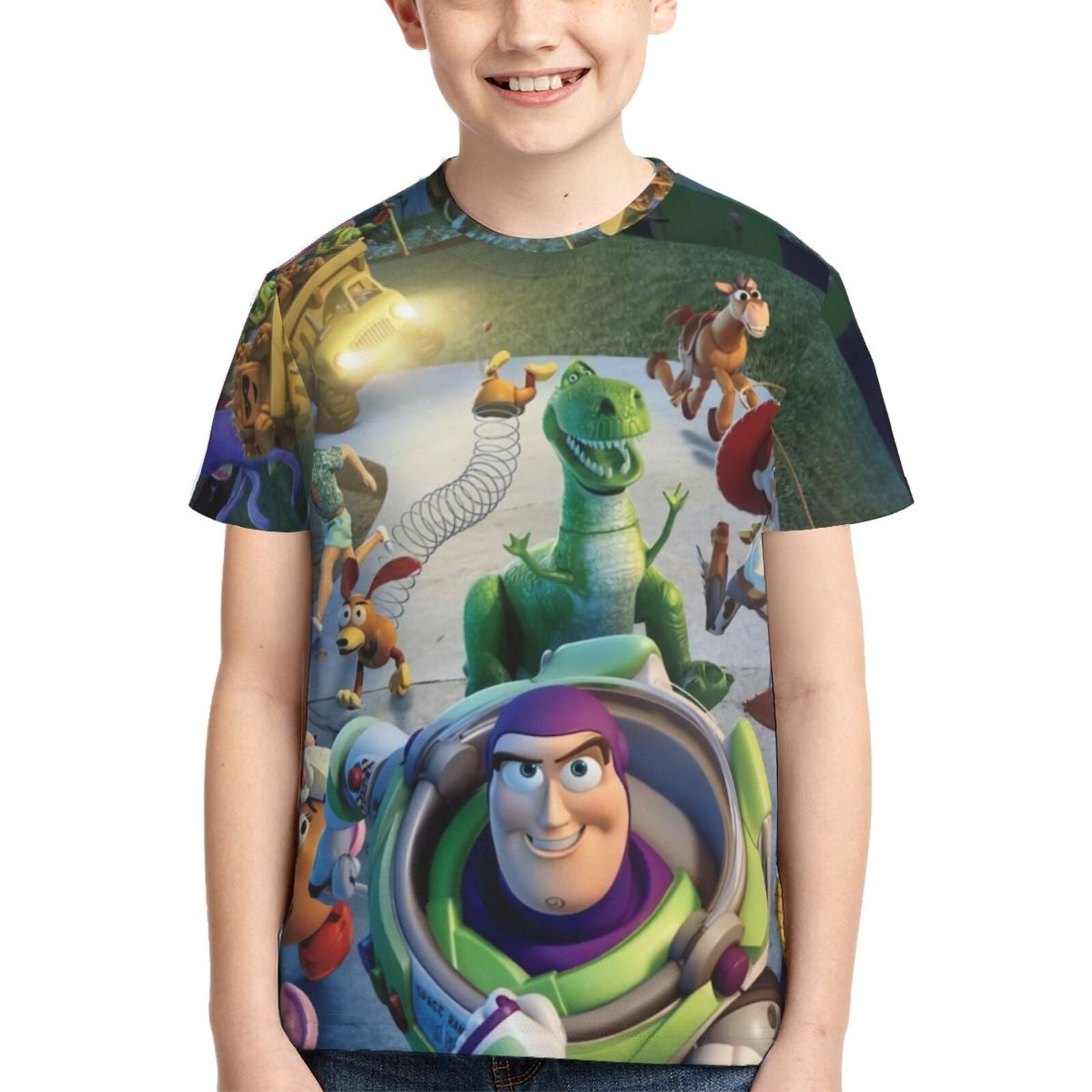 Boys Girls Pixar Toy Story Buzz Lightyear T-Shirt Crewneck Short Sleeve ...