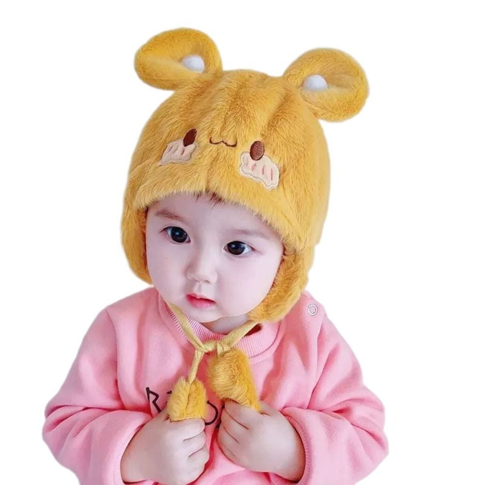 Boys Girls Plush Autumn Winter Ear Protection Baby Hat Bear Baby Beanie ...
