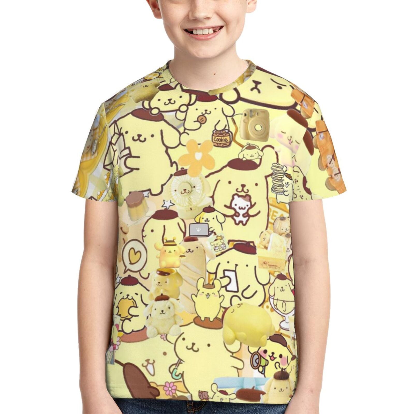 Boys Girls Pompompurin Shirt Graphic T-Shirt Crewneck Short Sleeve 3d ...
