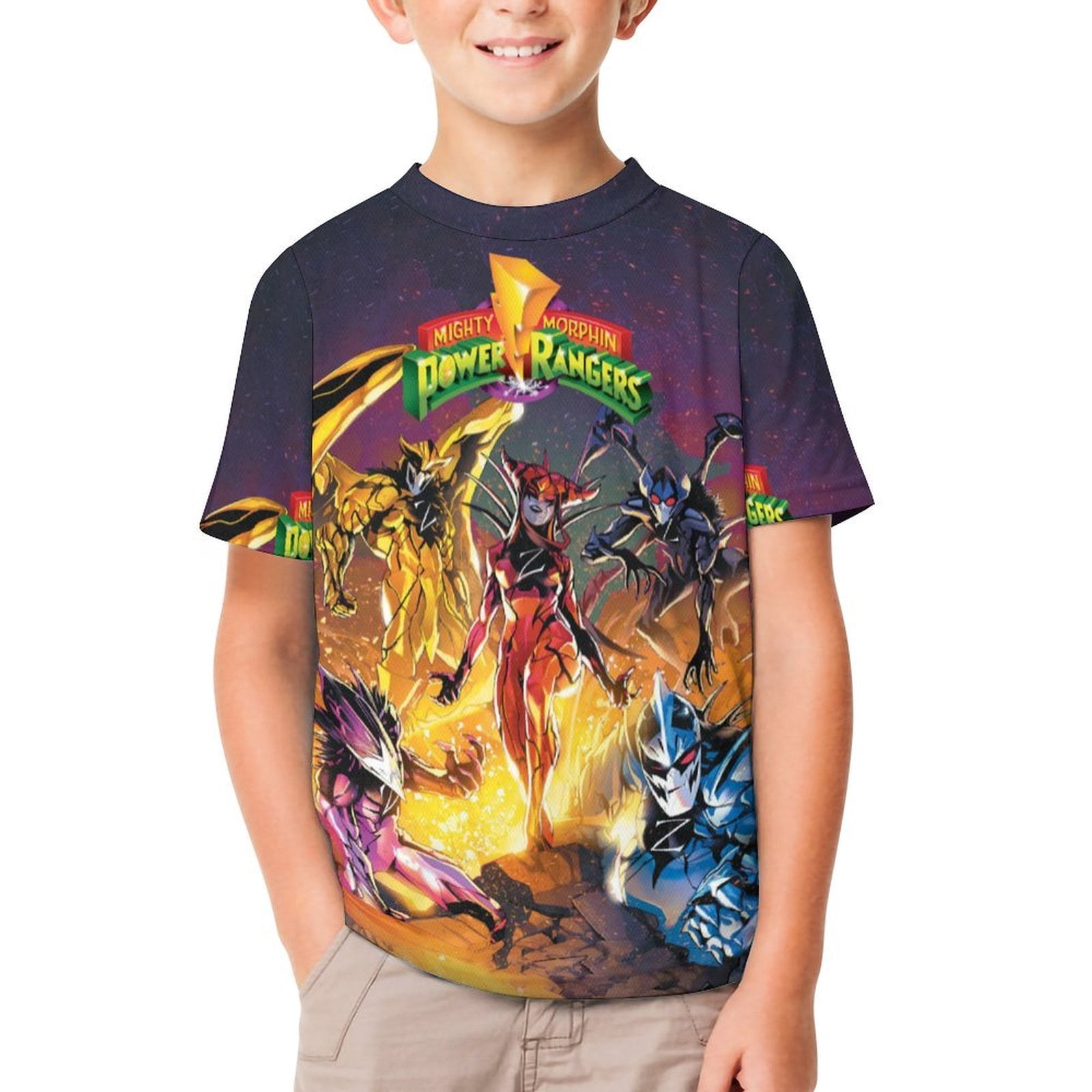 Boys Girls Power Team Ran-,Ger2 T-Shirt Crewneck Short Sleeve Tee Shirt ...