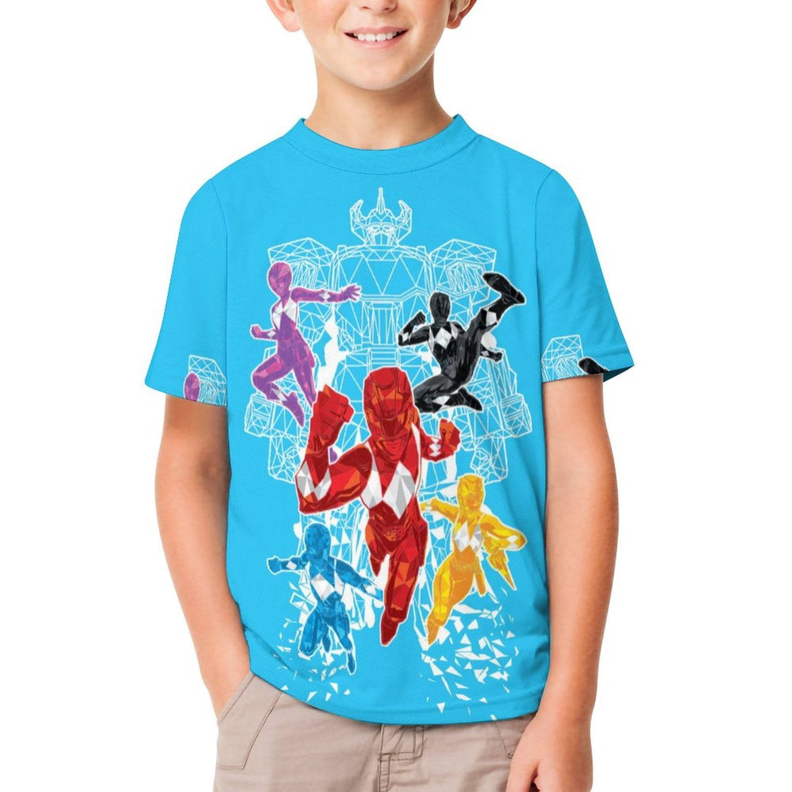 Boys Girls Power Team Ran-,Ger2 T-Shirt Crewneck Short Sleeve Tee Shirt ...