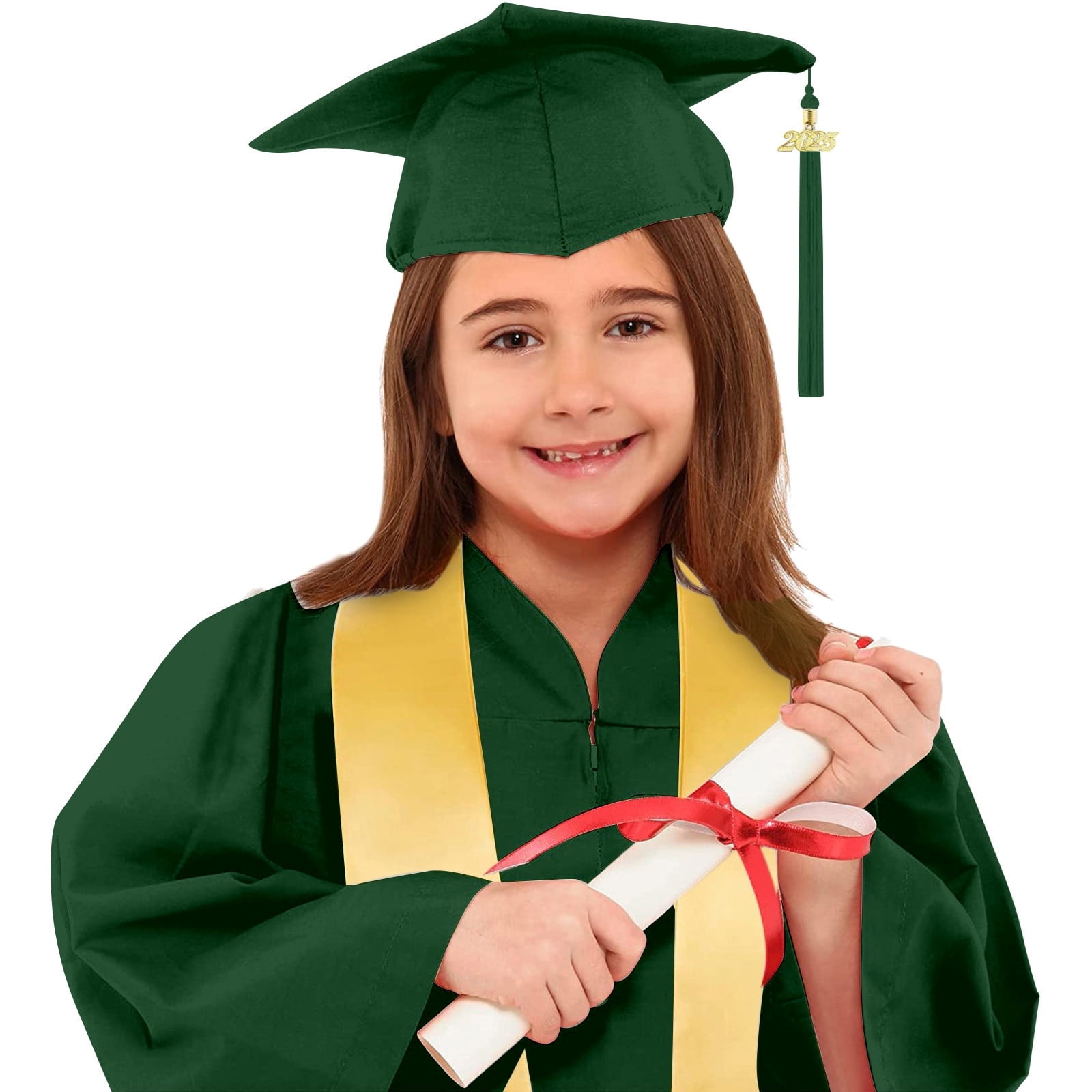 Boys Girls Preschool Graduation Cap and Gown for Toddlers Green Cap and ...