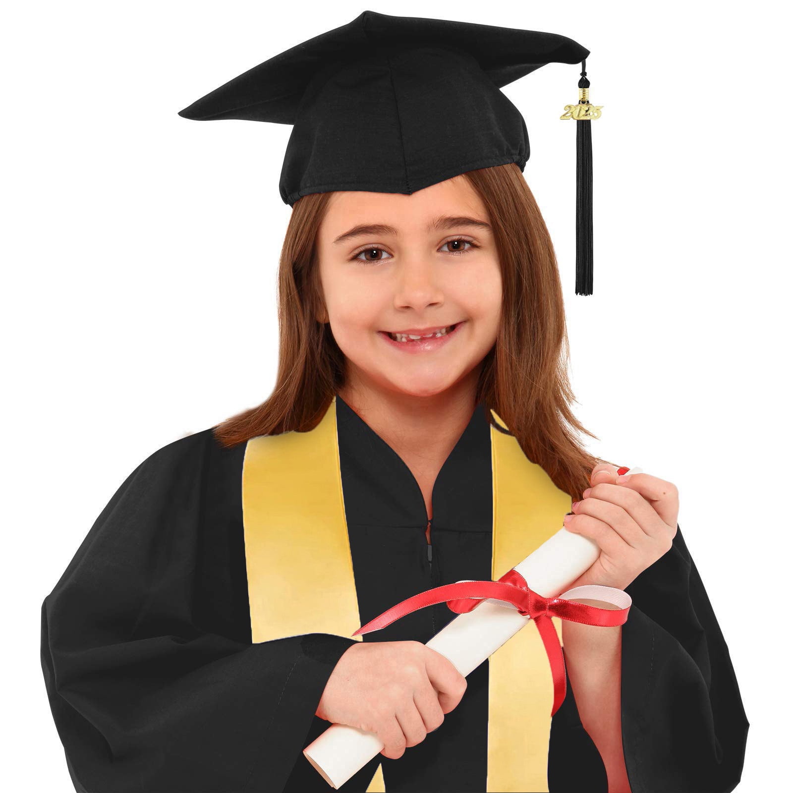 Girls Boys Preschool Graduation Cap and Gown for Toddler Black Cap and ...