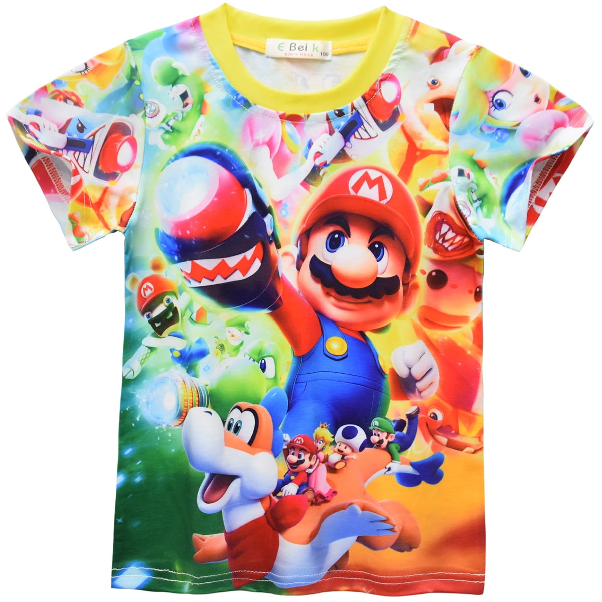 Boys Girls Princess Peach Super Mario Game Movie Cartoon Casual T ...