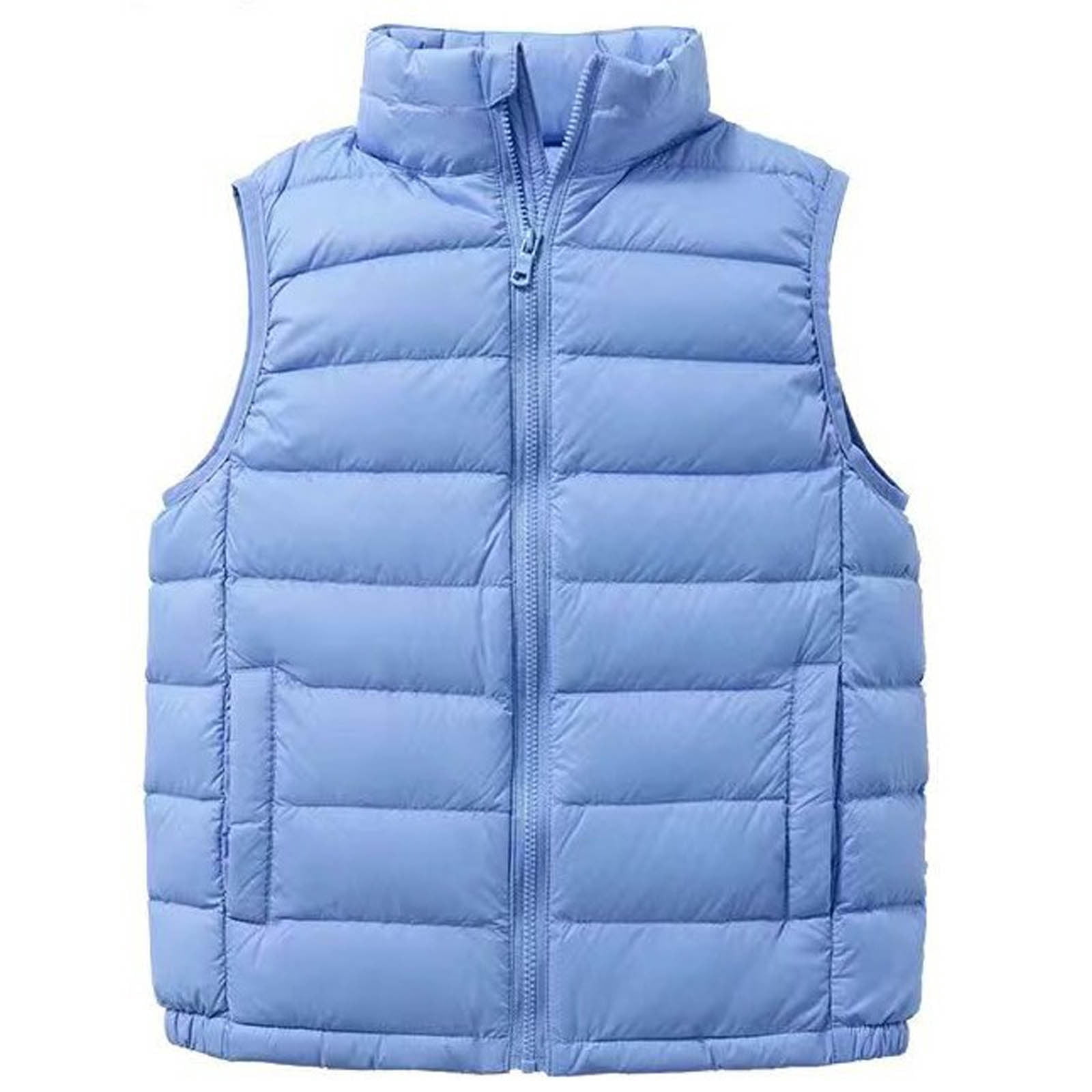 Boys Girls Puffer Vest Kids Lightweight Zip Up Padded Down Vest Winter ...