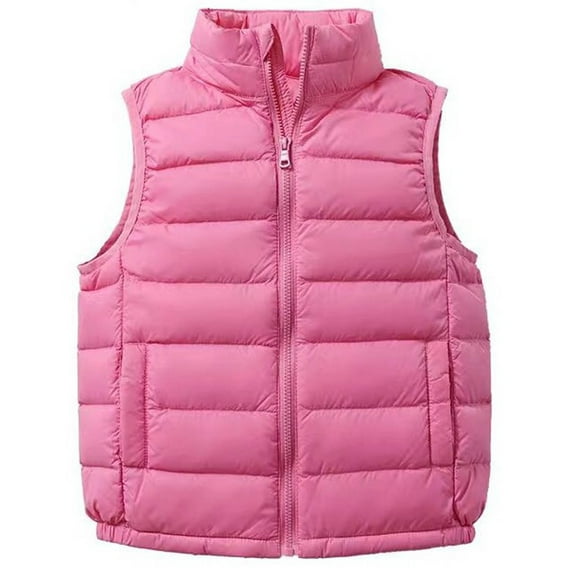 Boys Girls Puffer Vest Kids Lightweight Zip Up Padded Down Vest Winter ...