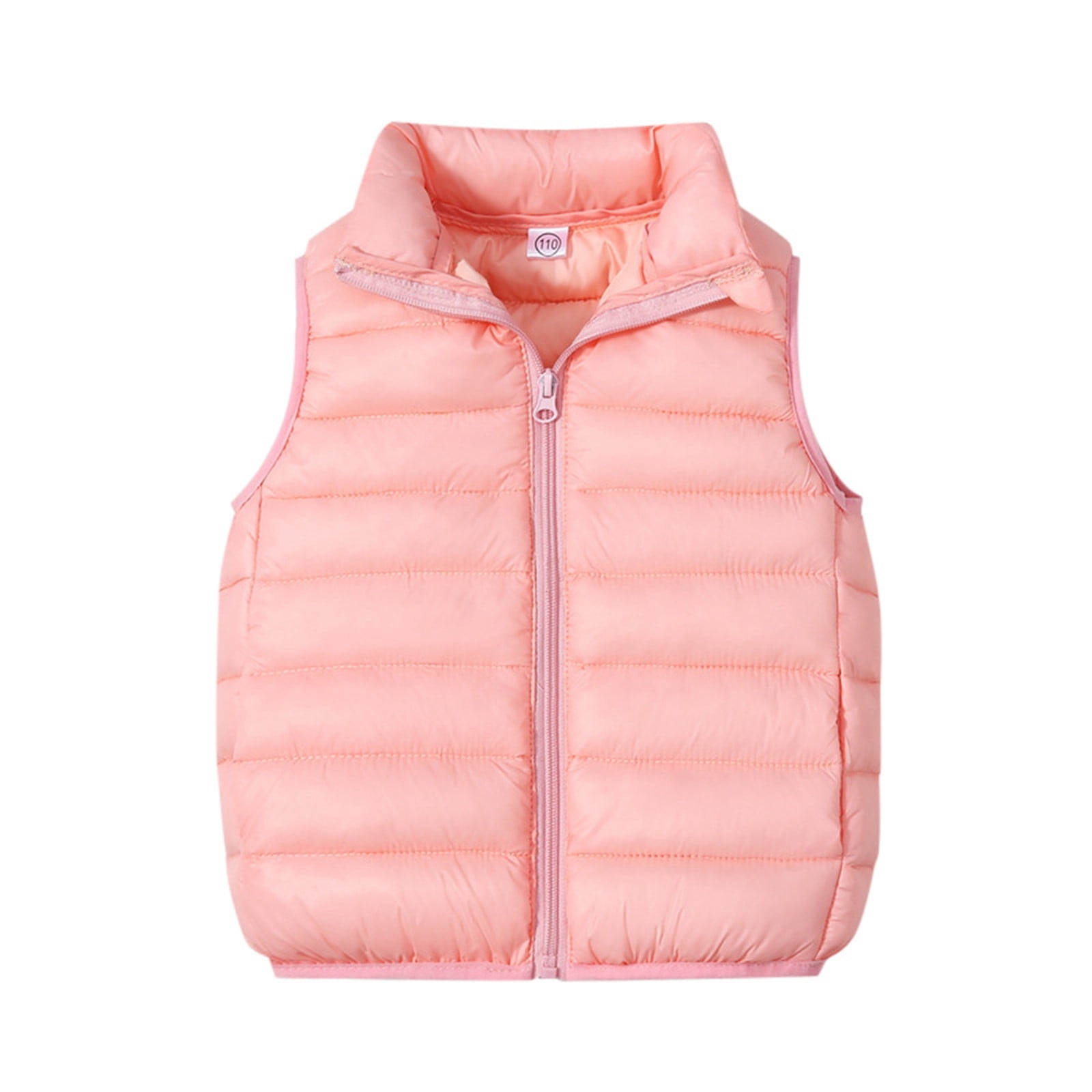 Boys Girls Puffer Vest Lightweight Stand Collar Zip Up Down Jacket ...