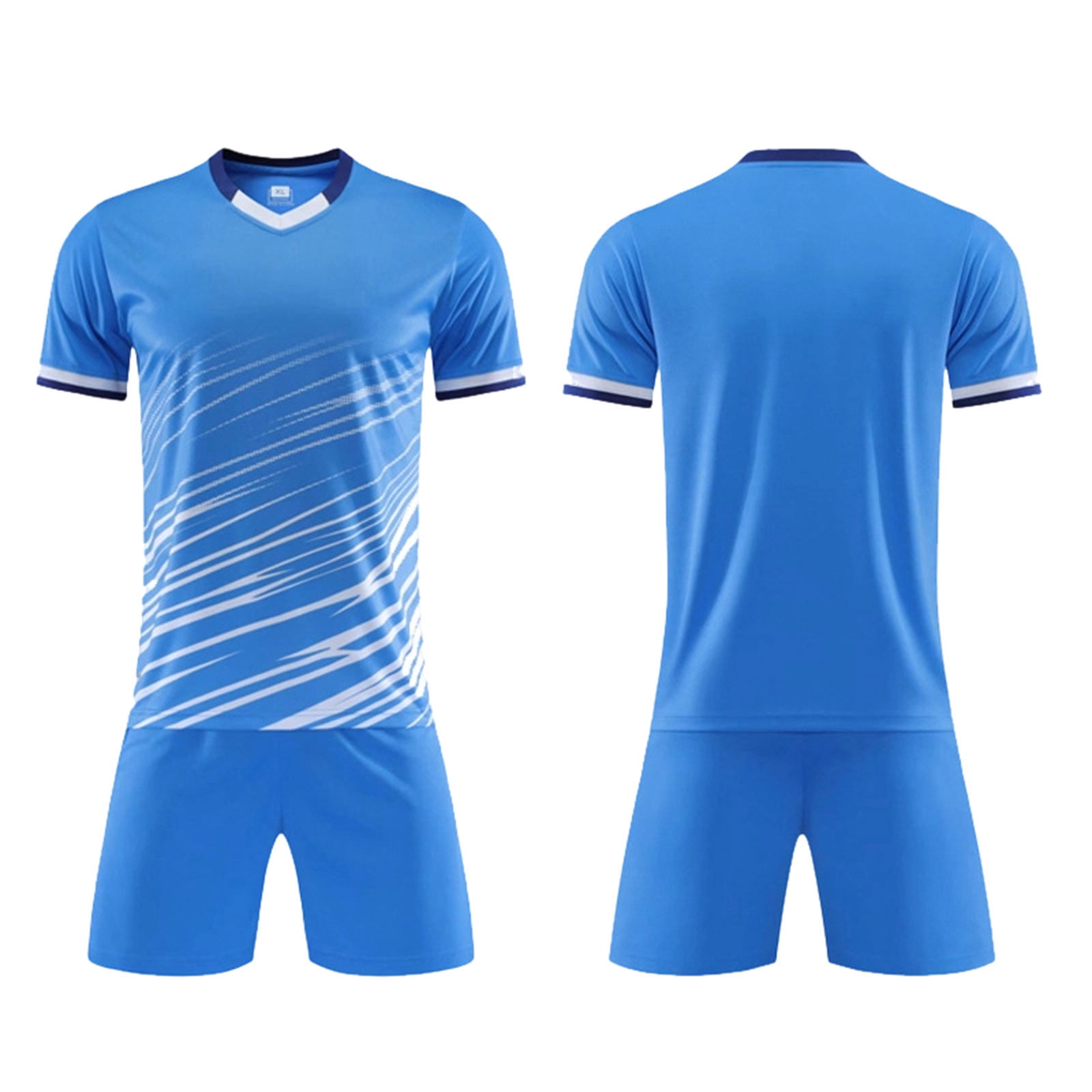 Boys Girls Quick Dry Short Sleeve T-Shirt and Mesh Shorts Soccer Set ...