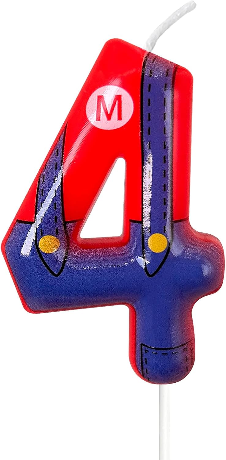 Boys and Girls Red and Blue Number Birthday Candles, Suitable for ...