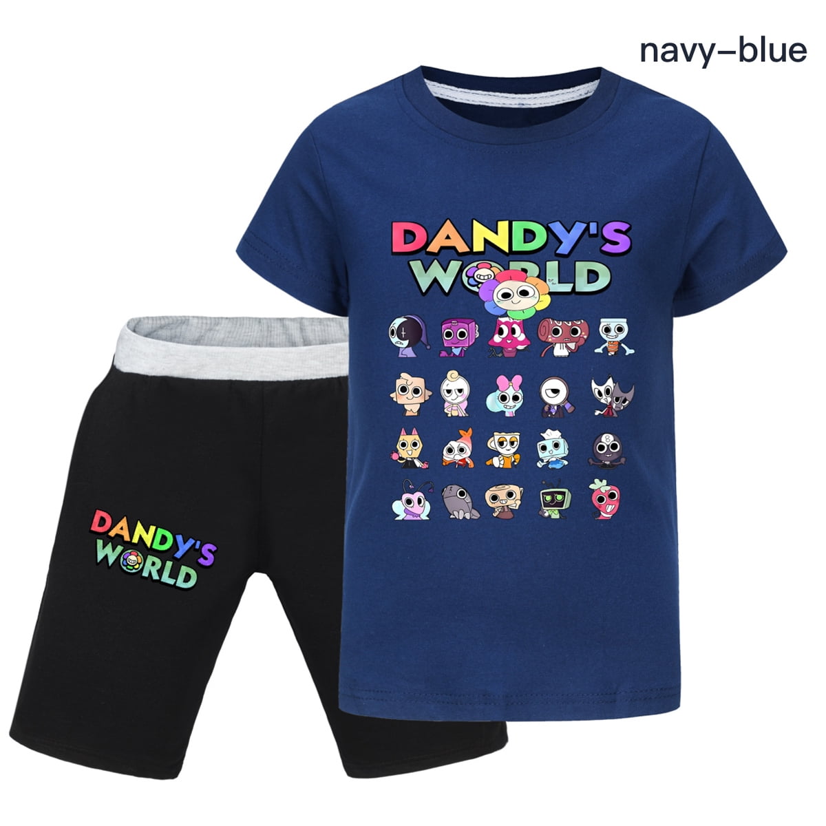 Boys Girls Roblox Dandy's World Cartoon Graphics T-Shirts Set Summer ...