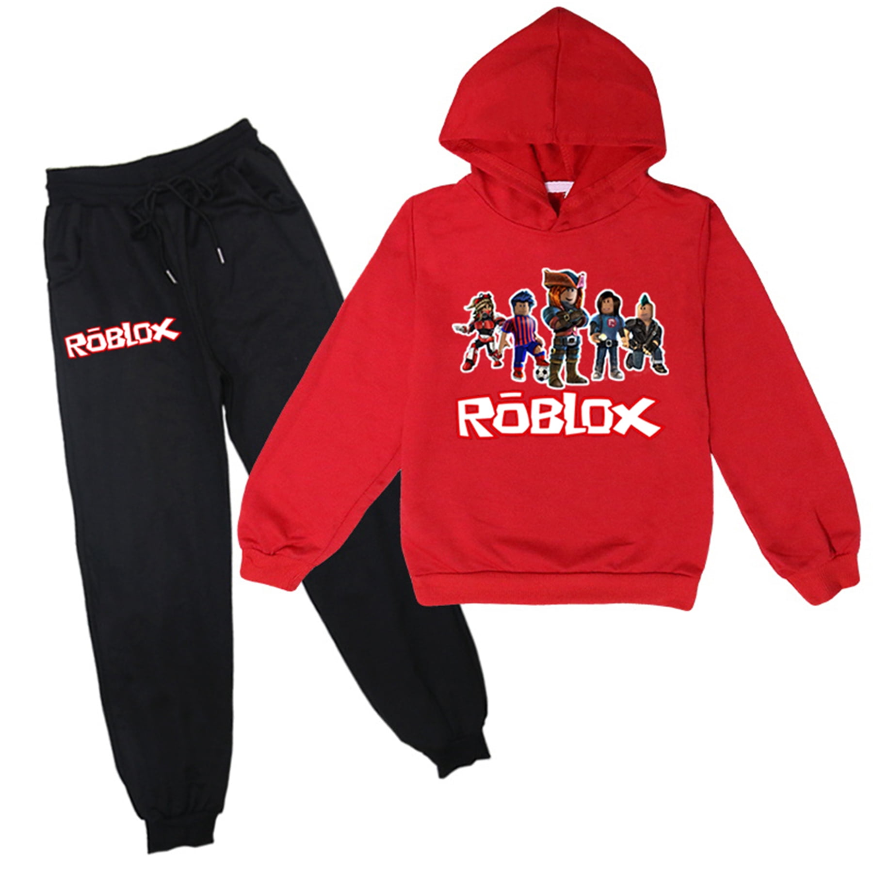 Boys Girls Roblox Long Sleeve Hoodies and Jogging Pants-Pullover 2 ...