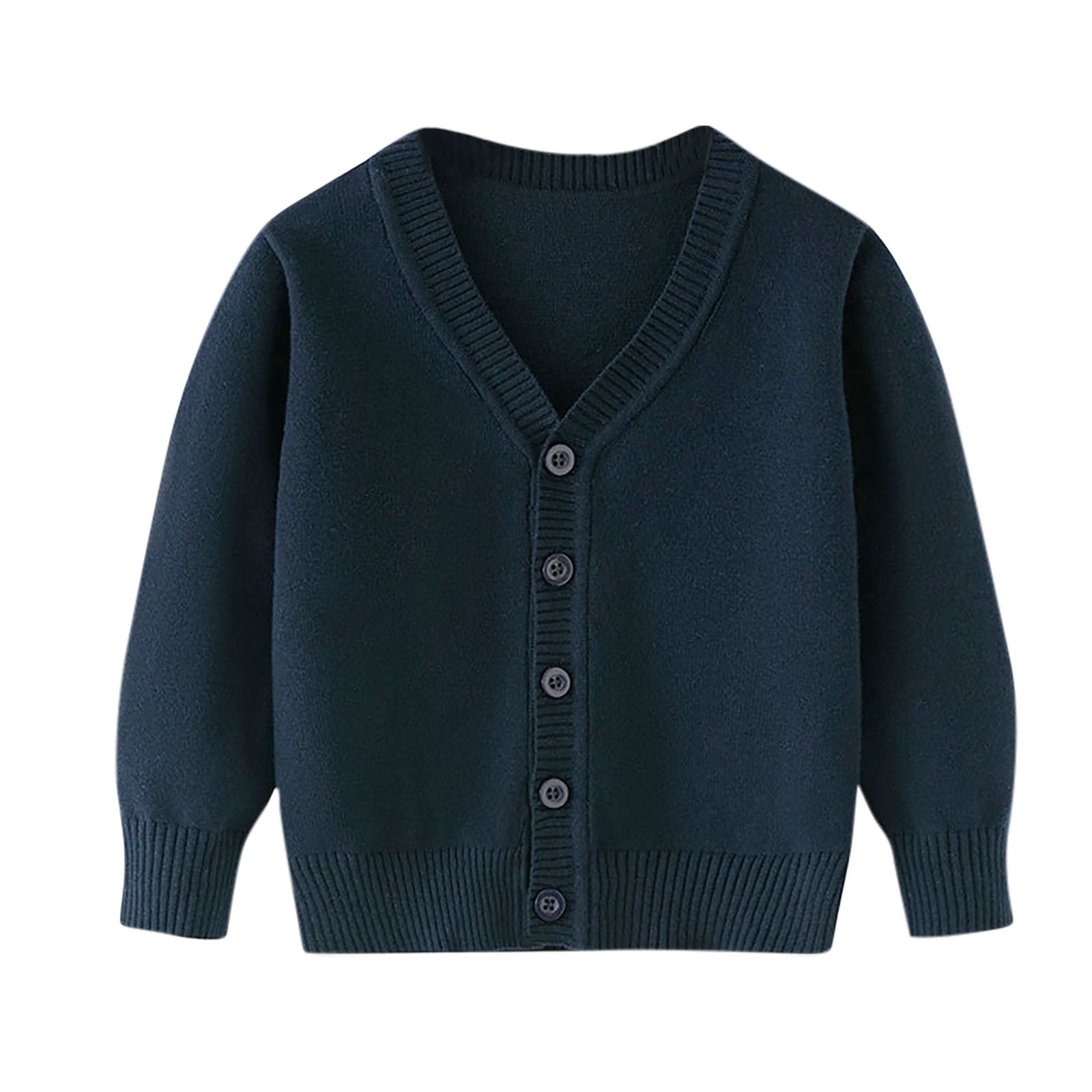 Boys Girls School Uniform Cardigan Kids Unisex Long Sleeve Button up ...