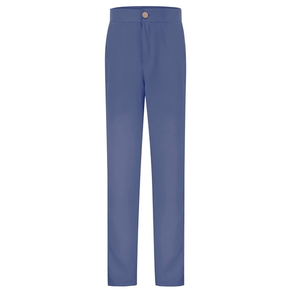 Boys Girls School Uniform Pants Kids Relaxed Fit Elastic Waist Twill ...