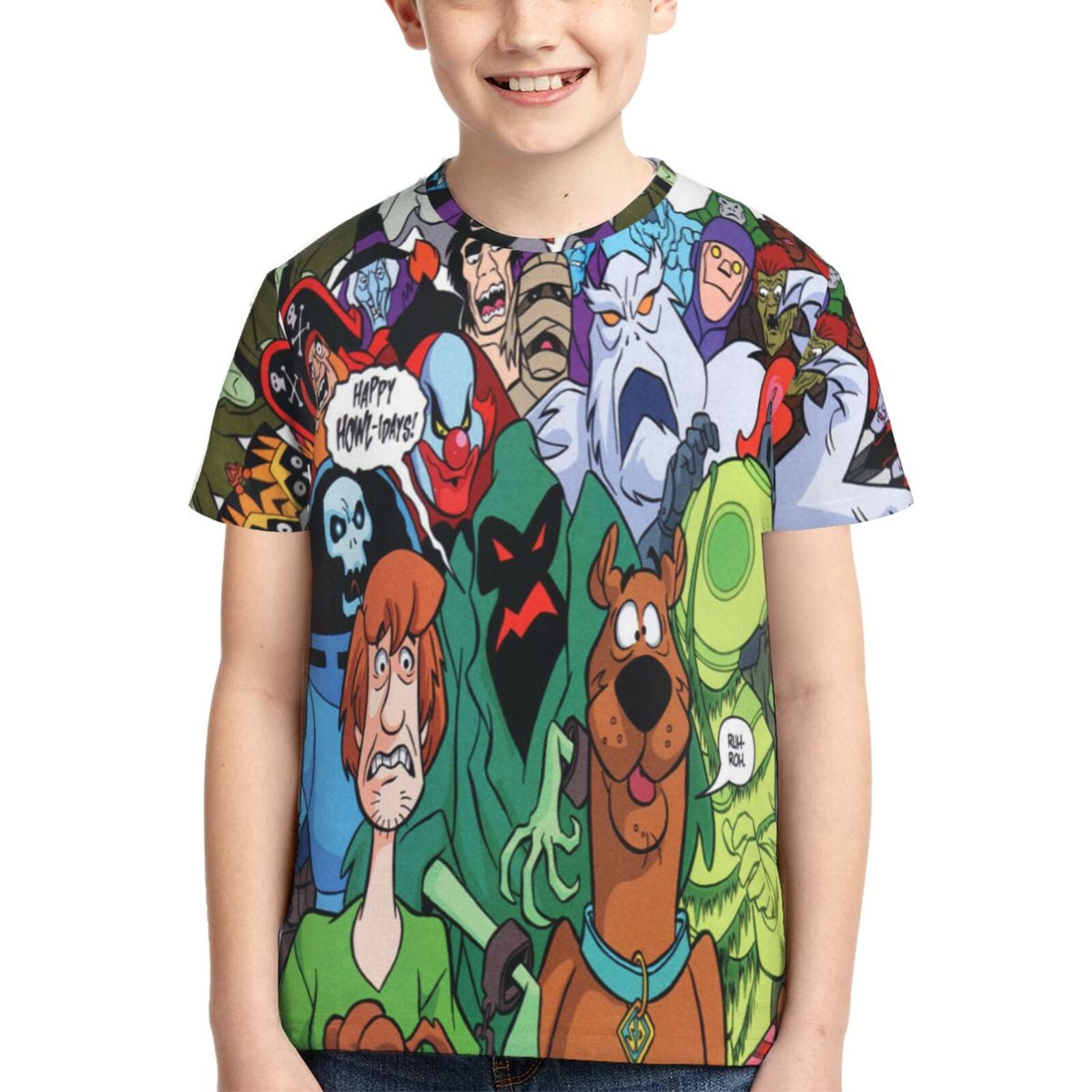 Boys Girls Scooby Doo T-Shirts 3d Printed Novelty Short Sleeve Shirts ...
