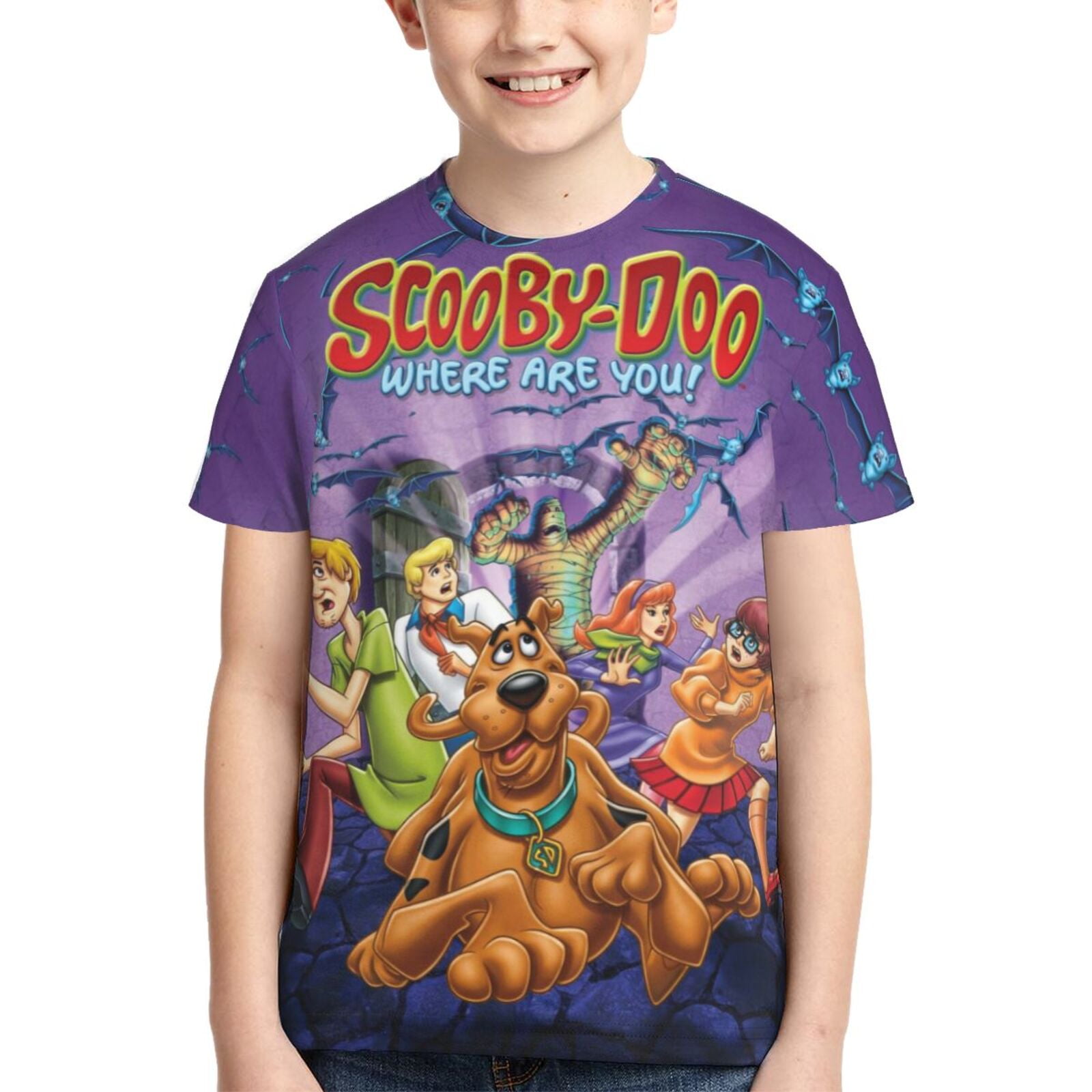 Boys Girls Scooby Doo T-Shirts 3d Printed Novelty Short Sleeve Shirts ...
