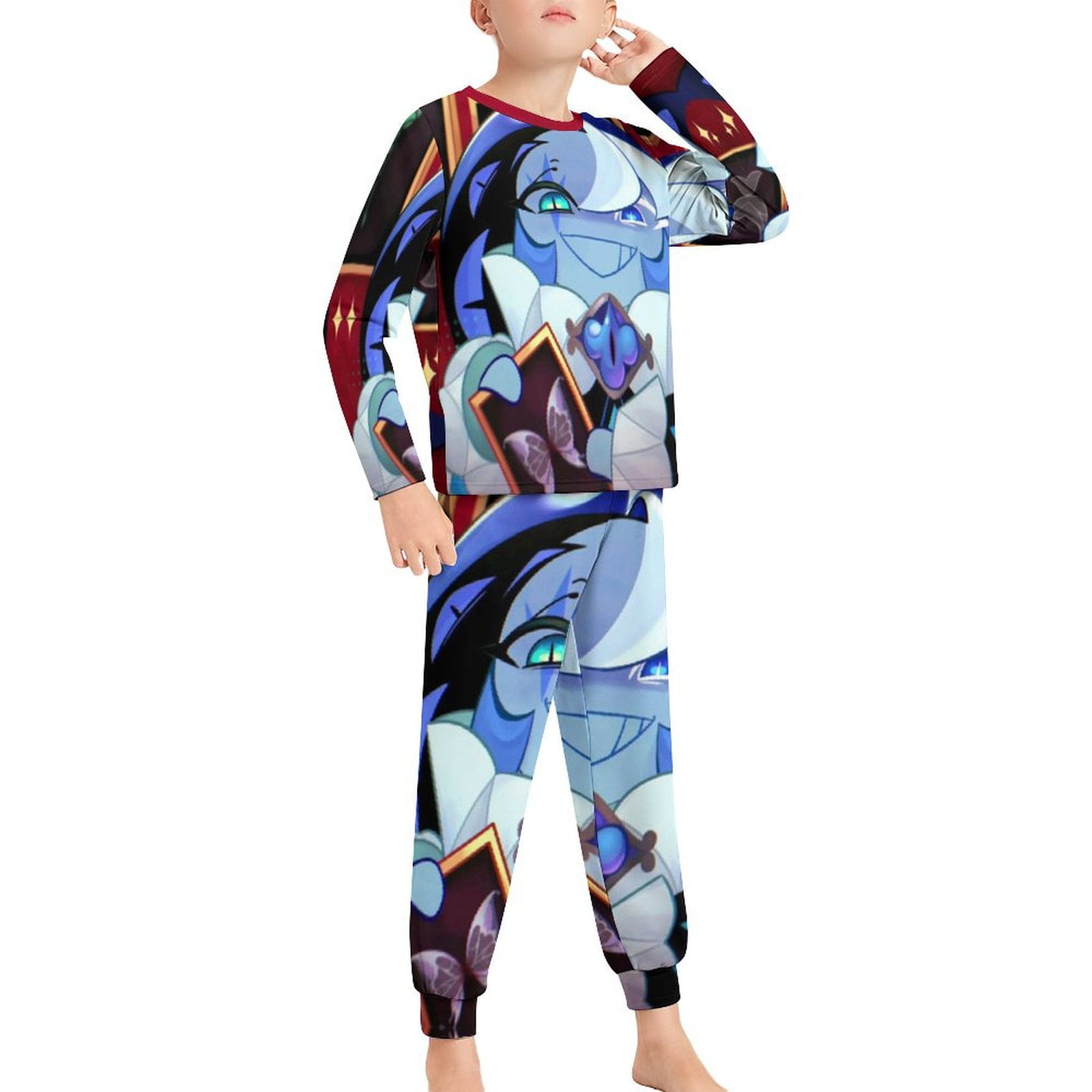 Boys Girls Shadow Milk Cookie Costumes Kids Pajamas Set Tee Shirt Pants ...