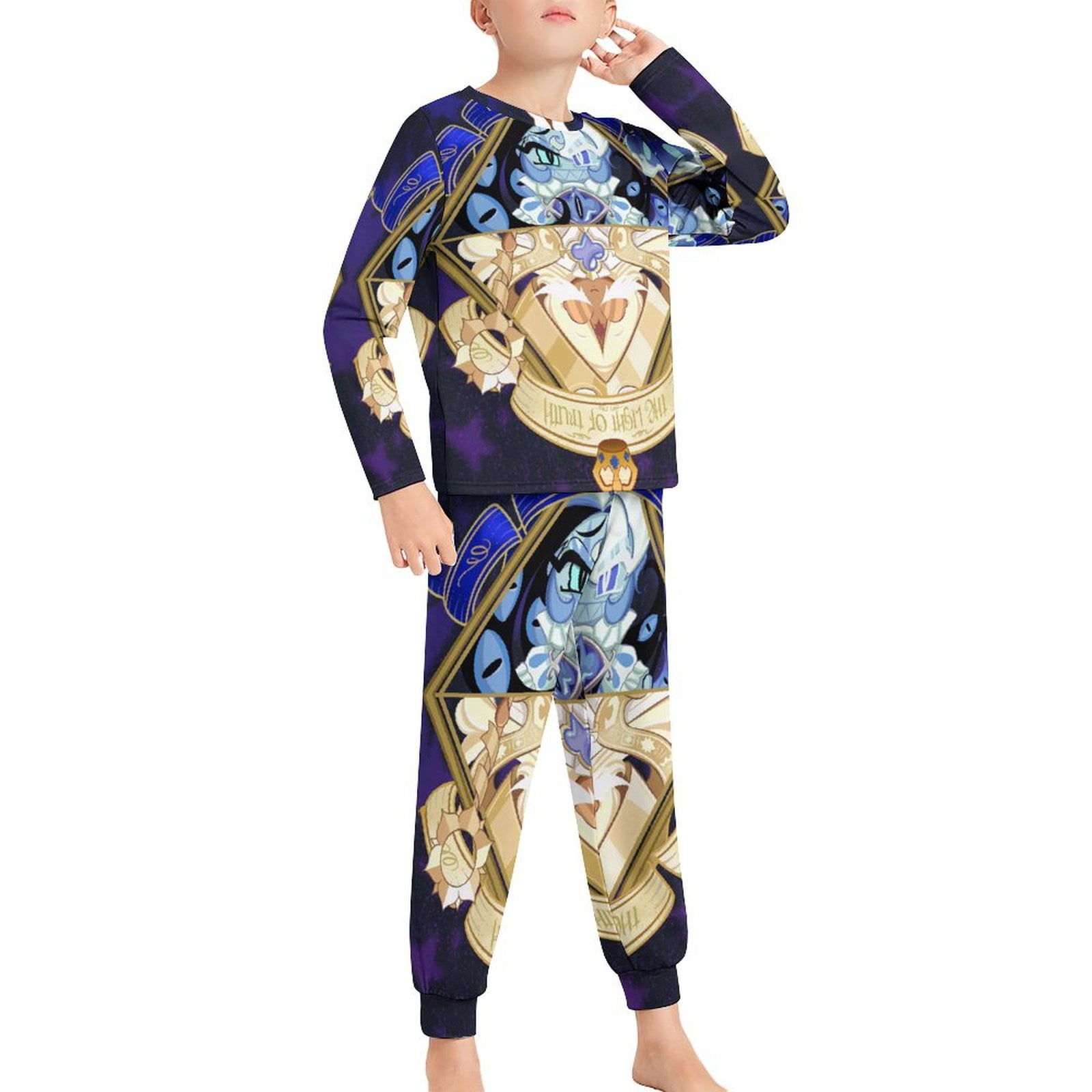 Boys Girls Shadow Milk Cookie Costumes Kids Pajamas Set Tee Shirt Pants ...