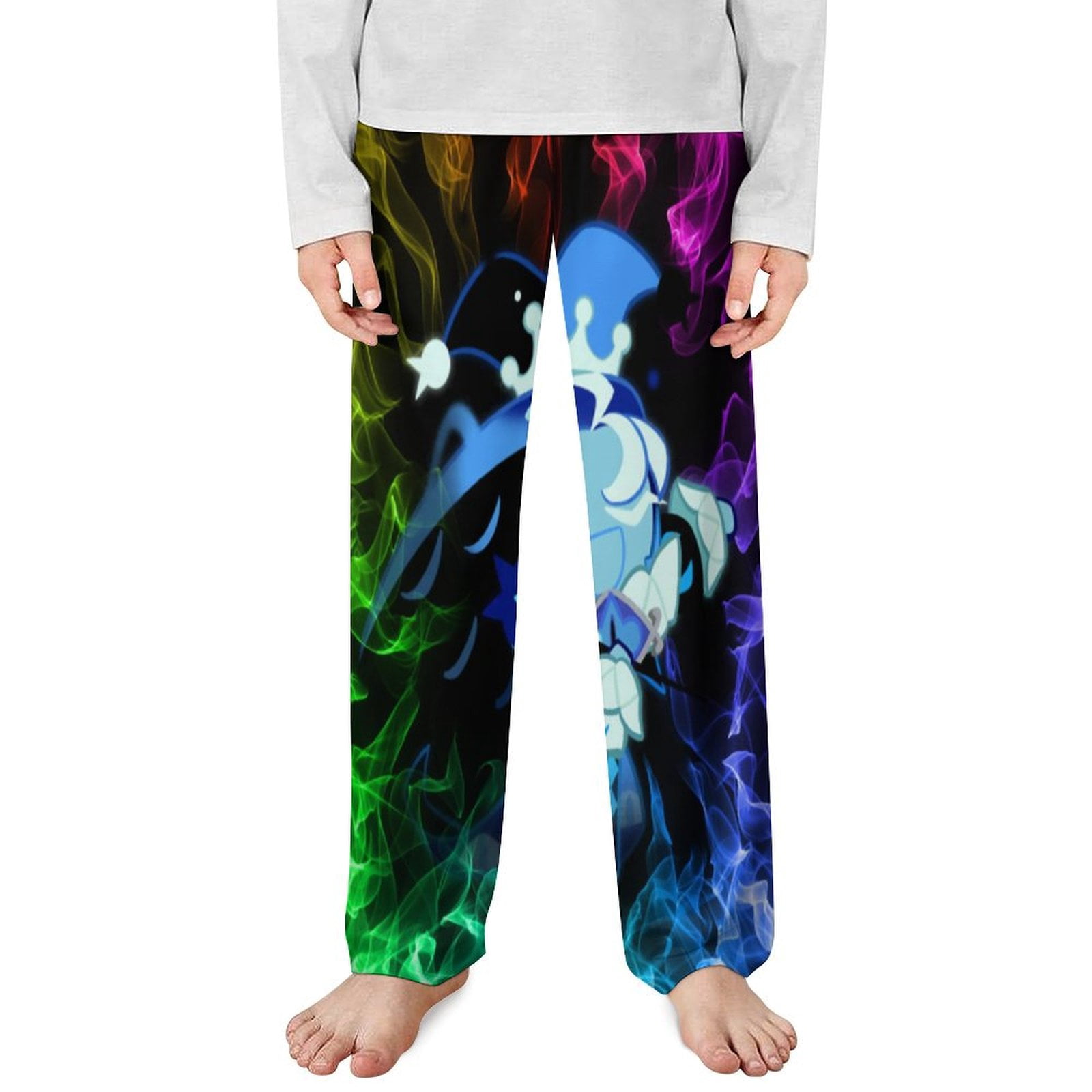 Boys Girls Shadow Milk Cookie Pajama Pants Cartoon Casual Lounge PJ ...