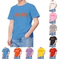 Boys Girls Shirts Short Sleeve York Letter Print Boys Top Casual Crew ...