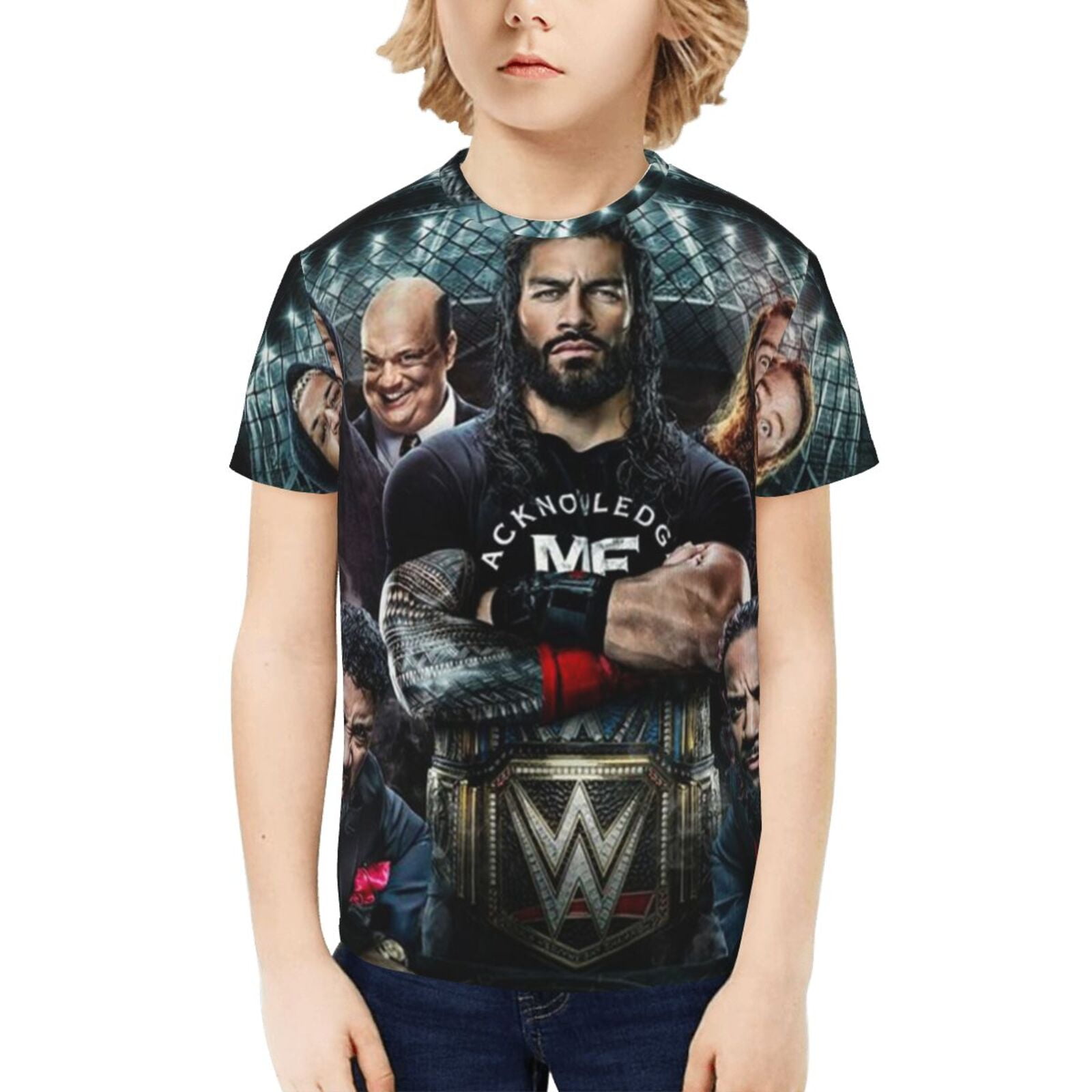 Boys Girls Shirts W-We World Wre-Stling Entertainment T-Shirt Kids Casual Short Sleeve Tee Tops ...