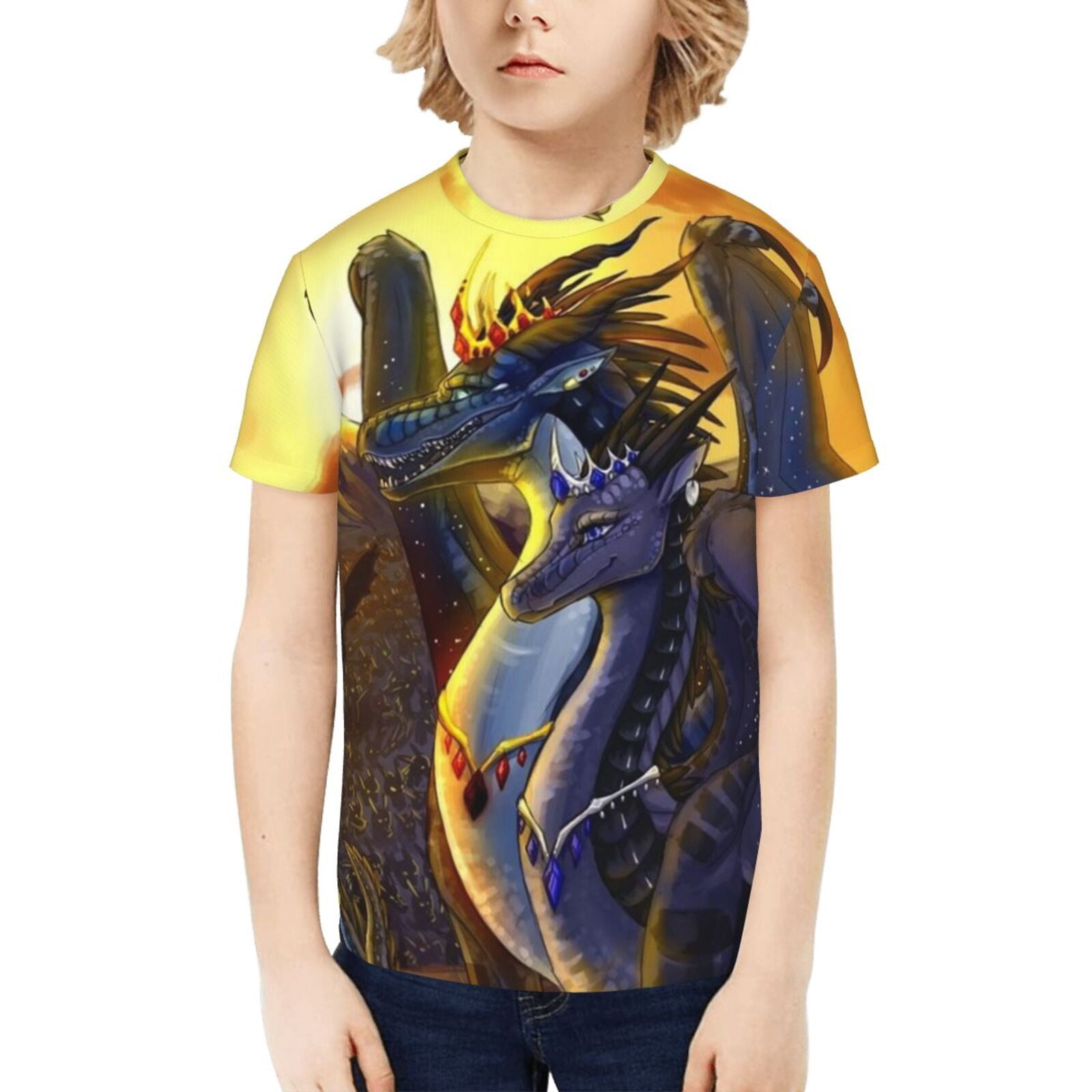 Boys Girls Shirts Wings Of Fire Wof T-Shirt Kids Casual Short Sleeve ...