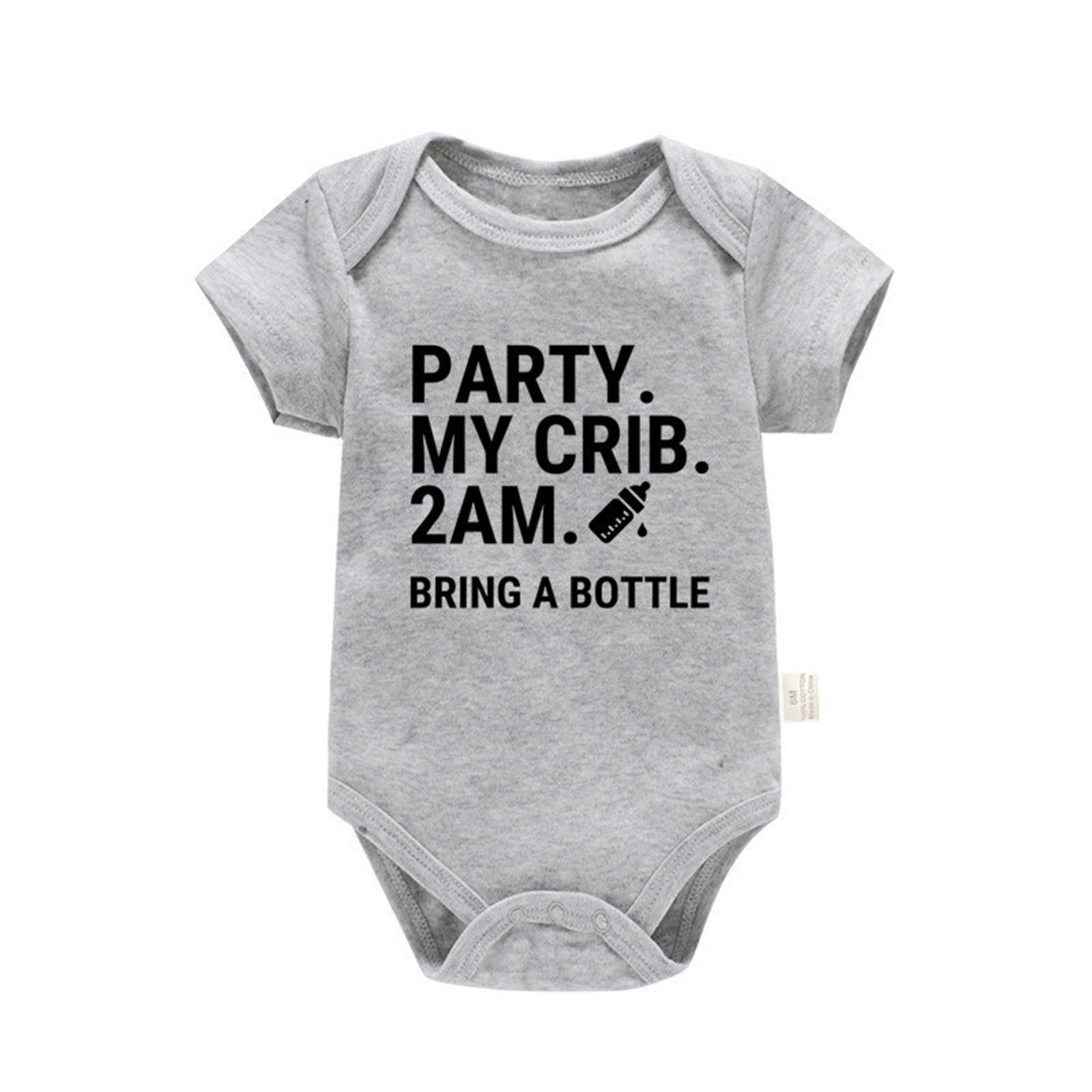 Boys Girls Short Sleeve Letter Print Romper Bodysuit For Children ...