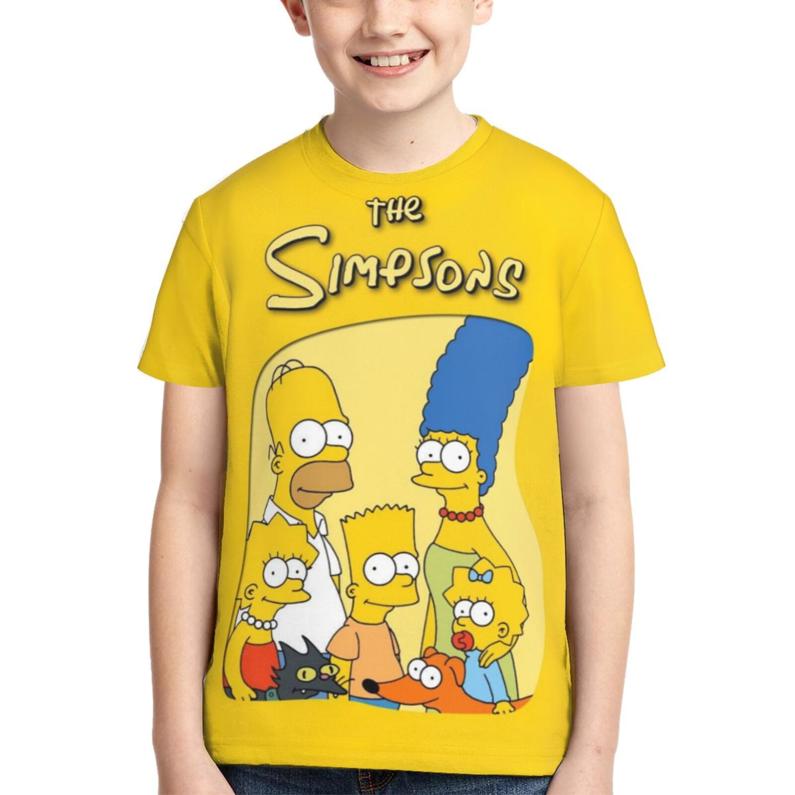 Boys Girls Simpsons T-Shirts 3D Printed Novelty Short Sleeve Shirts ...