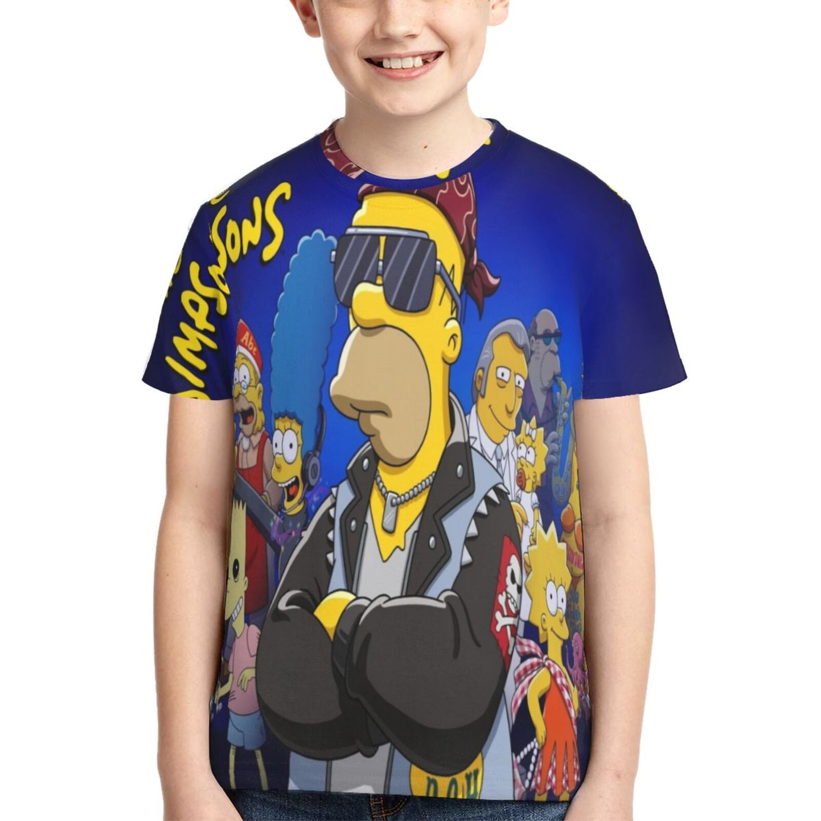 Boys Girls Simpsons T-Shirts 3D Printed Novelty Short Sleeve Shirts ...