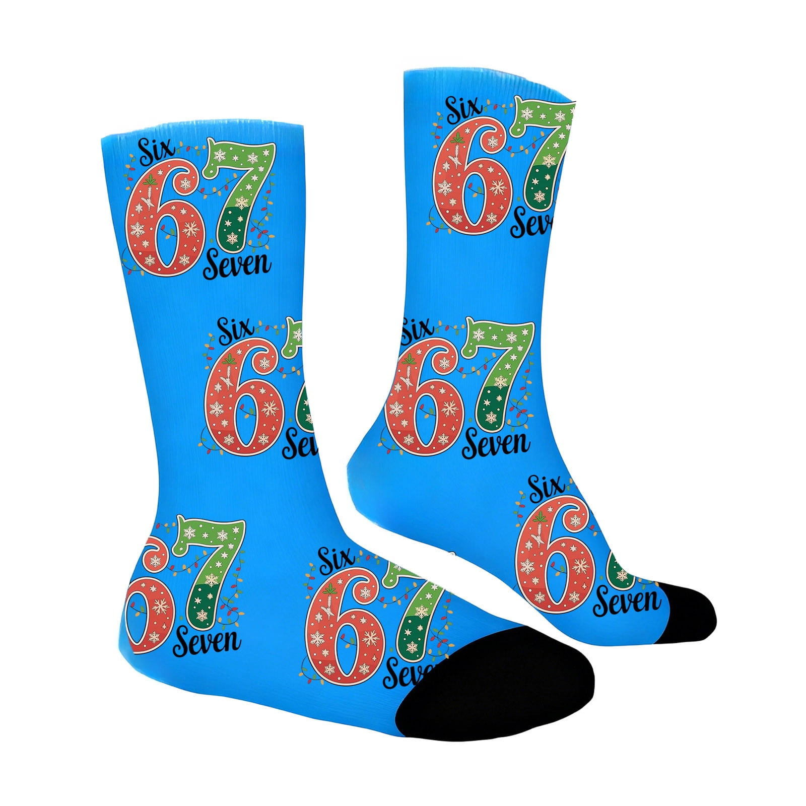 Boys Girls Six Seven Socks 6 7 Meme Novelty Six Seven Crew Socks Boys ...