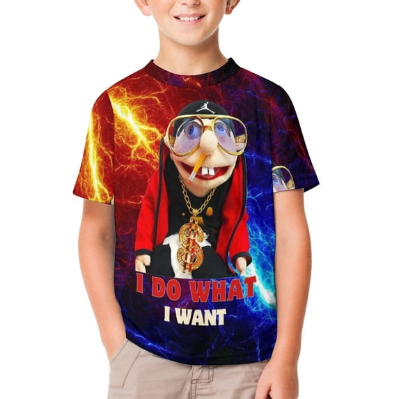 Boys Girls Sml Cartoon Jef-,fy T-Shirt Crewneck Short Sleeve Tee Shirt ...