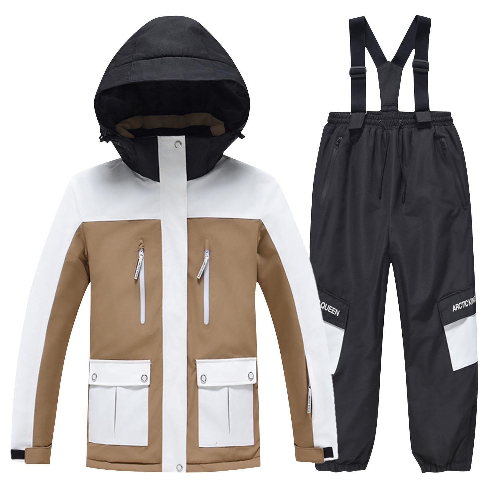 Boys Girls Snowsuit Sets Waterproof Ski Jacket and Pants Insulated ...