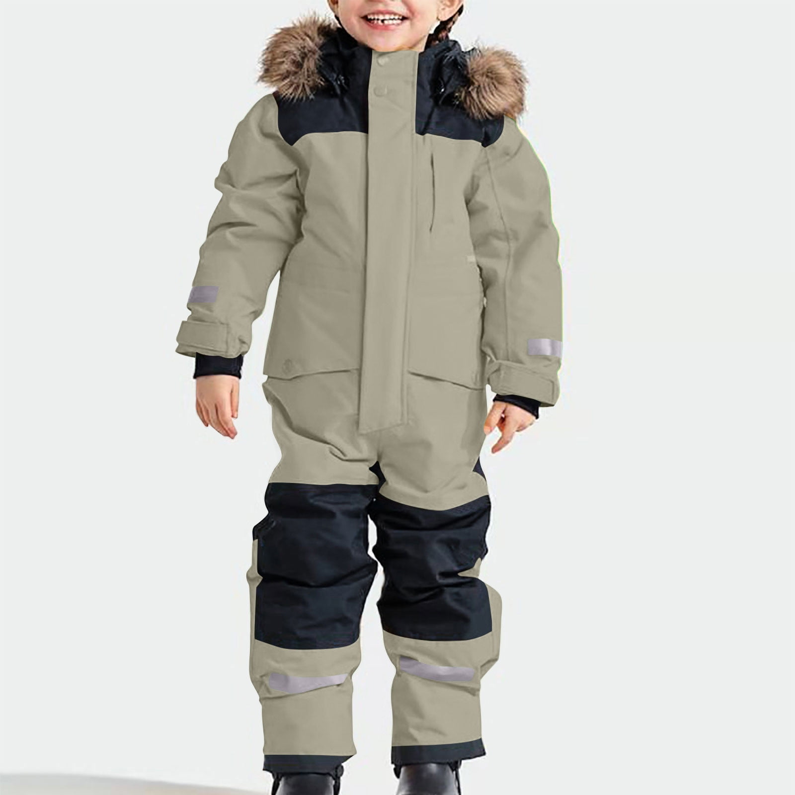 Boys' and Girls' Snowsuit Waterproof Jumpsuit Windproof Thermal Snow ...
