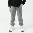 Boys Girls Solid Pants Jogger Sweatpants with Pockets Warm Kids ...