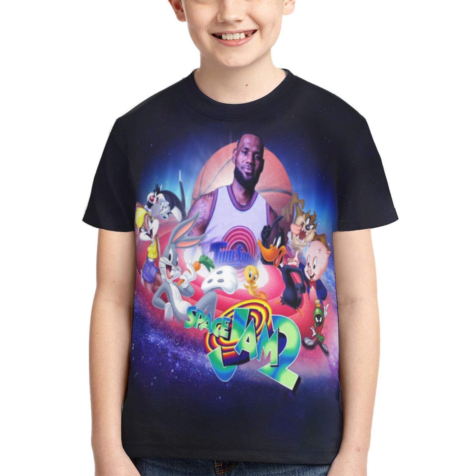 Boys Girls Space,Ja-M T-Shirts 3d Printed Novelty Short Sleeve Shirts ...
