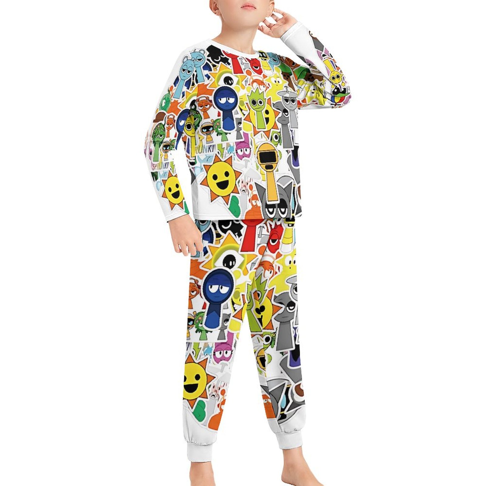 Boys Girls Sprun-k Costumes Kids Pajamas Set Tee Shirt Pants Set ...