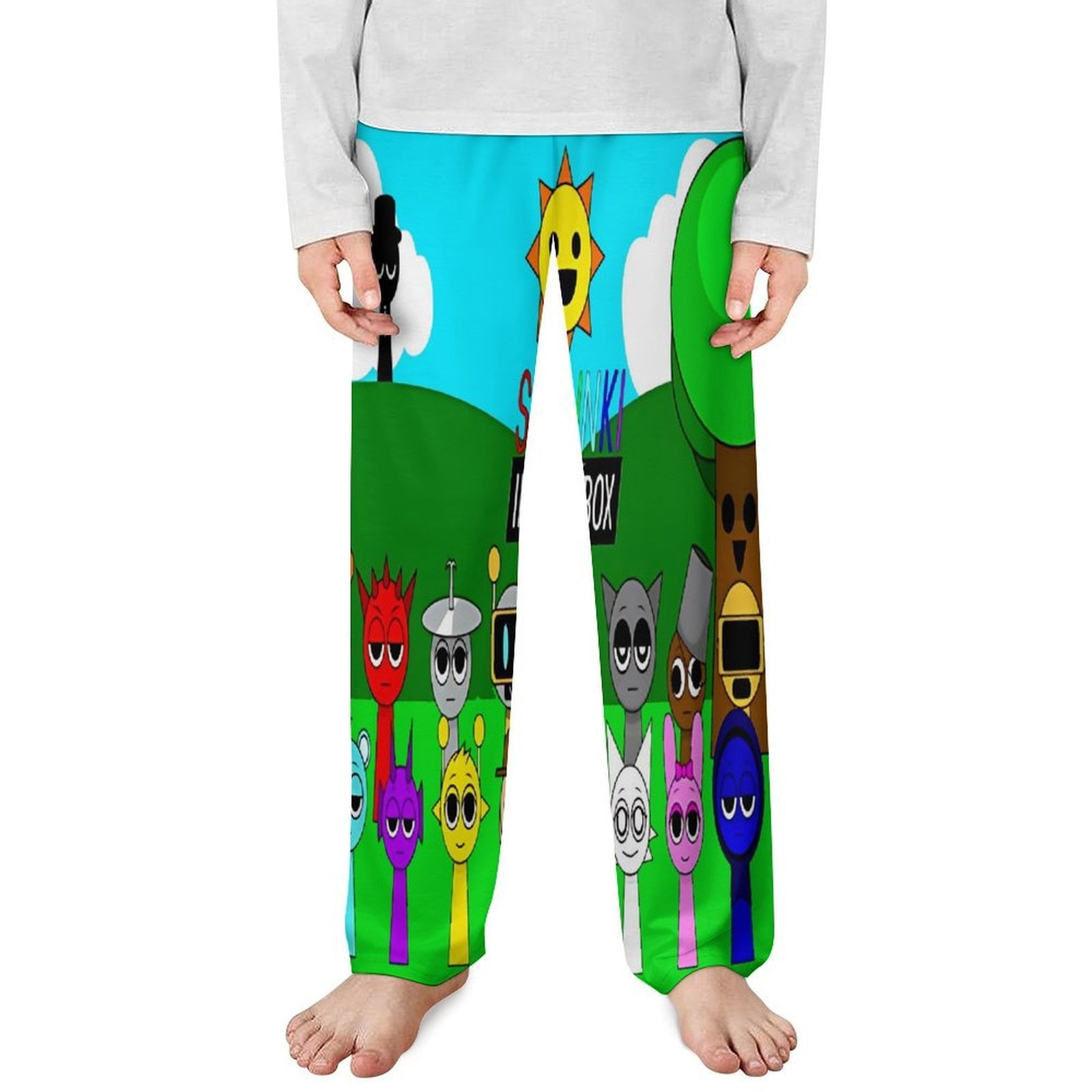 Boys Girls Sprun-ki Pajama Pants Cartoon Casual Lounge PJ Bottoms with ...