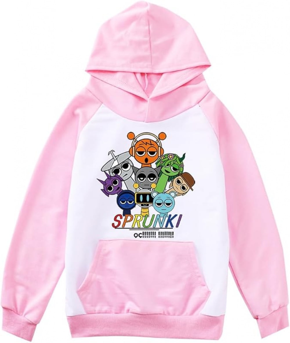 Boys Girls Sprunki Hoodies Kids Music Adventure Cartoon Game Sweatshirt ...