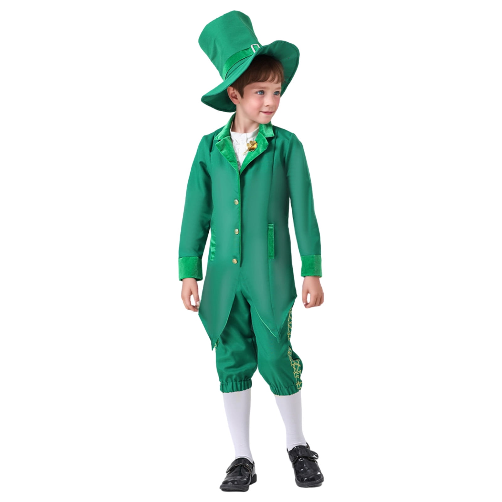 Boys Girls St. Patricks Day Suit Irish Green Outfit Leprechaun Shirt ...