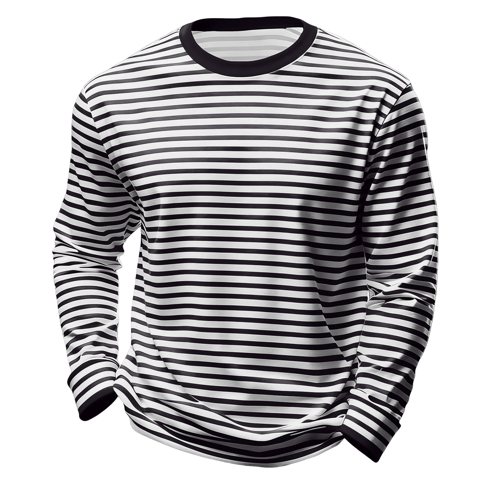 Boys Girls Striped Long Sleeve Crewneck T Shirt Casual Kids Tops Tee ...