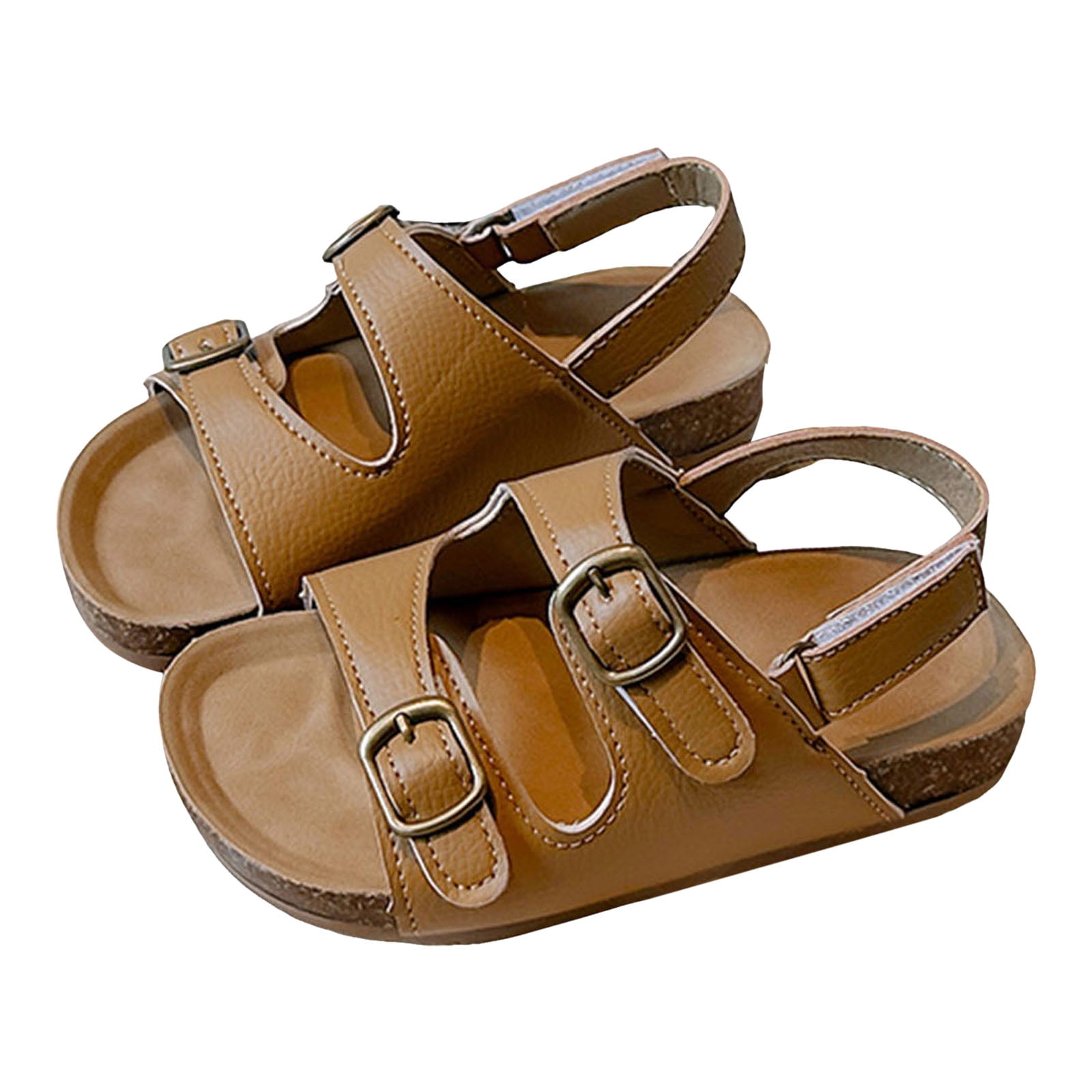Boys Girls Summer Cork Footbed Sandal Arch Support Outdoor Slides with ...
