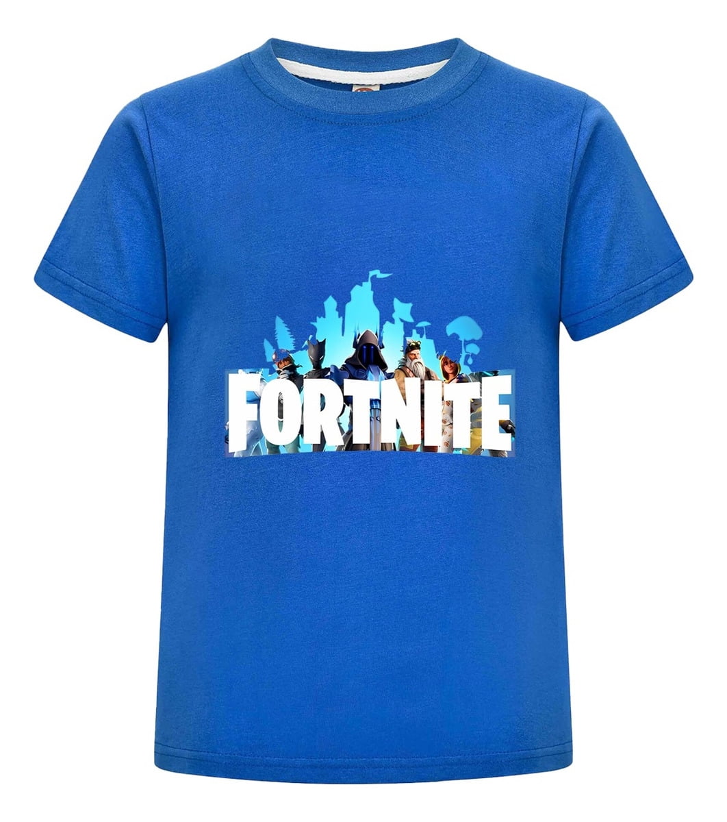 Boys Girls Summer Gamer Tee – Kids Cartoon Fortnite Design Top ...