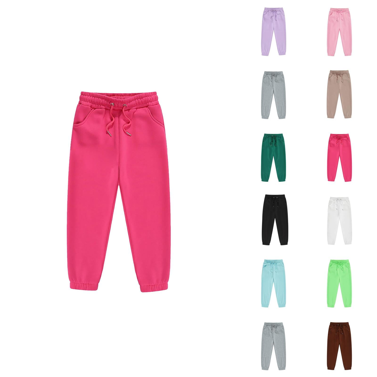Boys Girls Sweatpants 2026 Fashion Elastic Waist Drawstring Basic ...