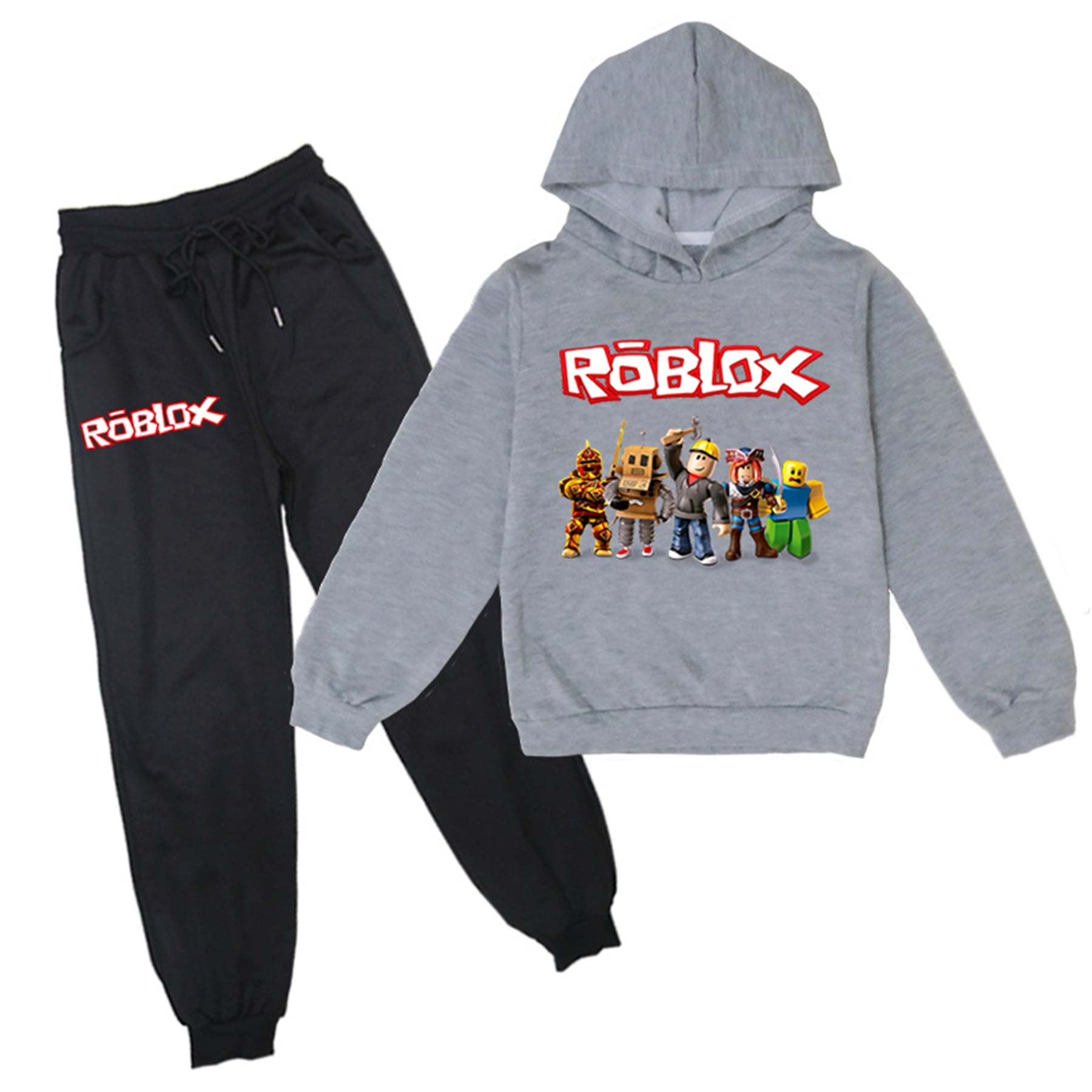 Boys Girls Sweatsuit 2 Piece Outfits-Roblox Graphic Pullover Hoodie and ...