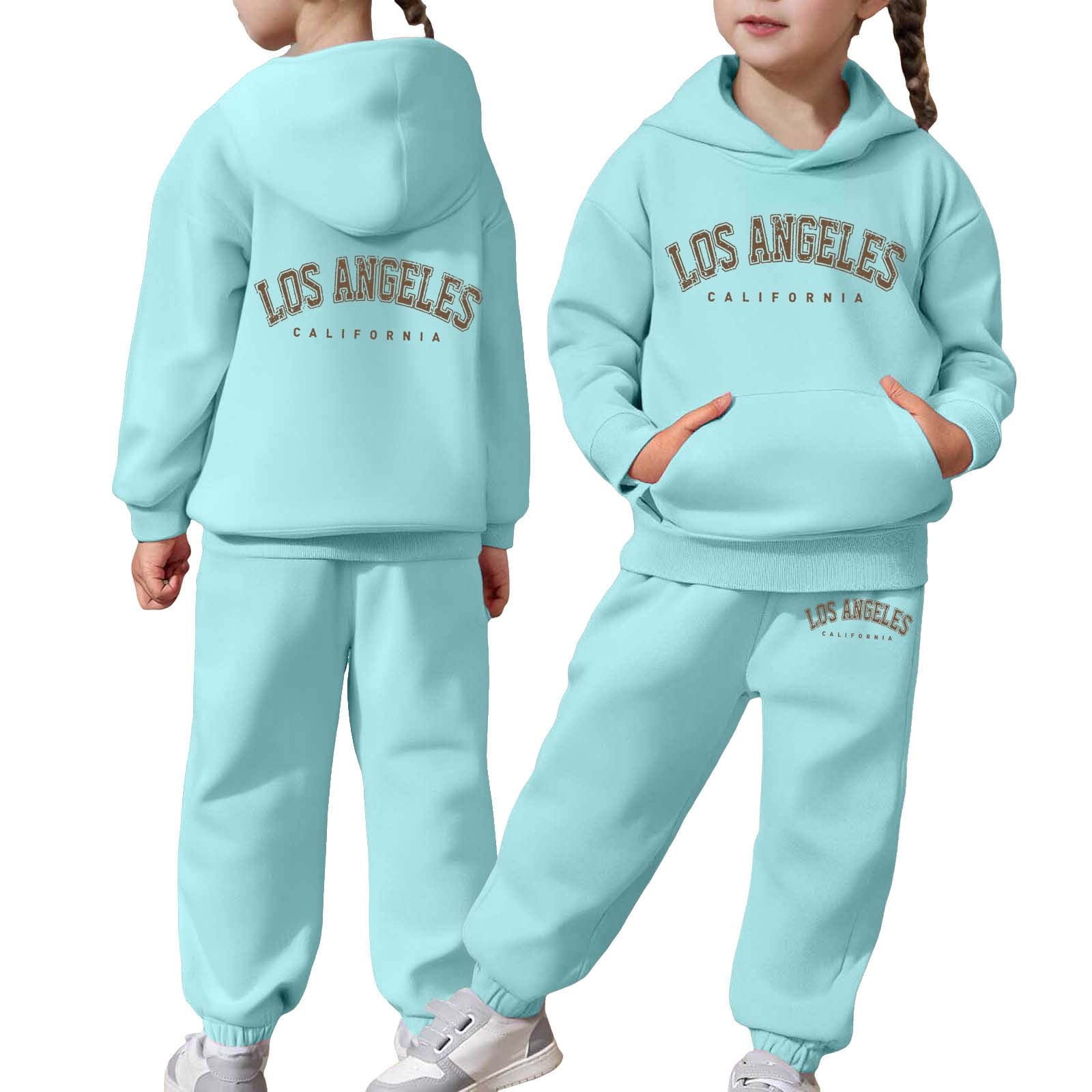 Kids Sweatsuit Set for Girls,2PC Long Sleeve Letter Printed Tracksuit ...
