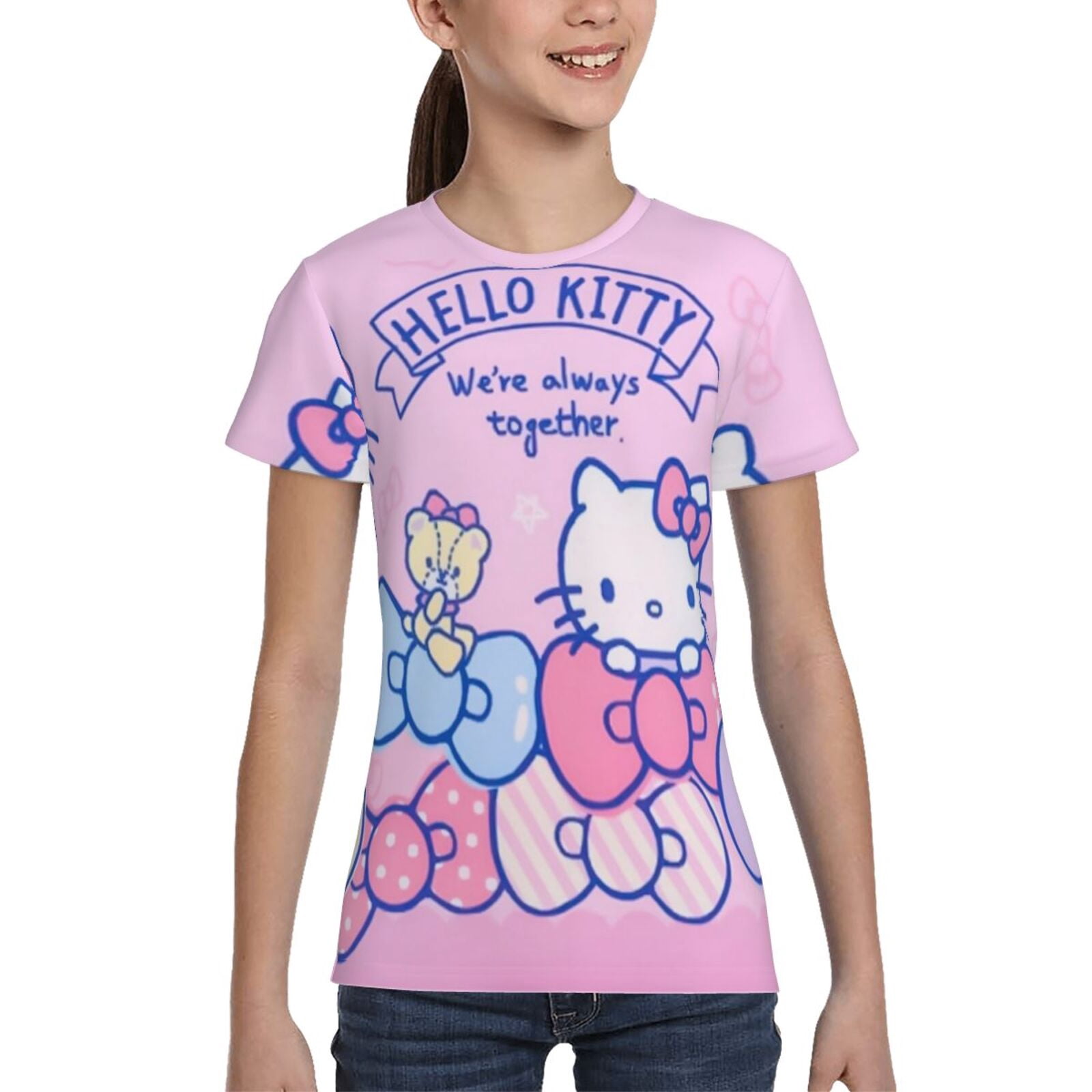 Boys Girls T-Shirts HELLO KITTY We're always together. T-Shirts Kids ...