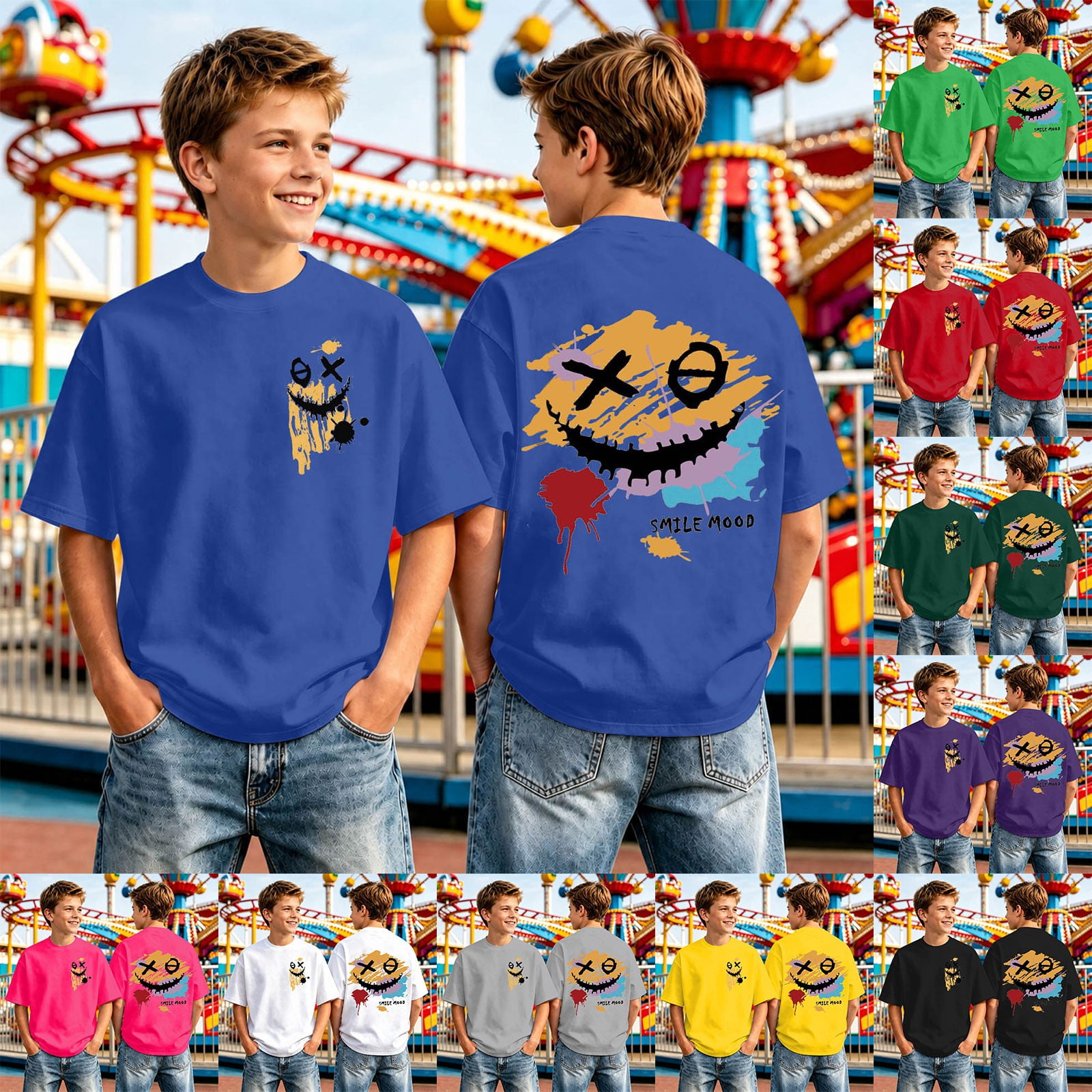 Boys Girls T Shirts Kids Tee For Boys Modern Lightweight Casual Top ...