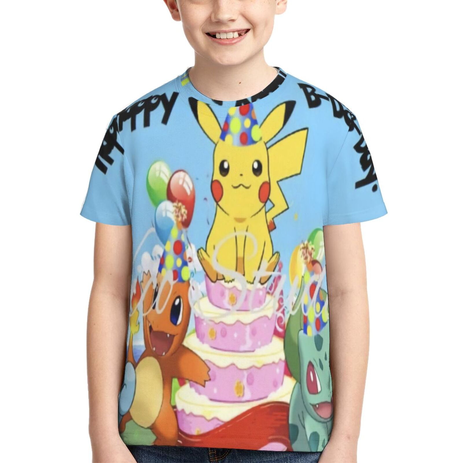 Boys Girls T-Shirts Pokémon-Pikachu It's My Birthday! T-Shirts Kids ...