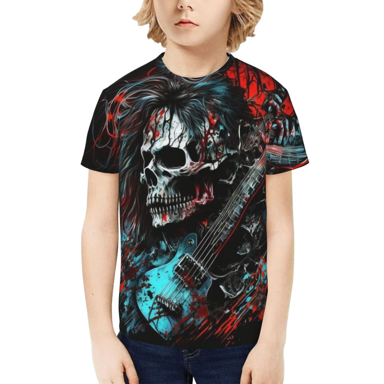 Boys Girls T Shirts Short Sleeve 3D Print Summer Tee for Kids, Death ...